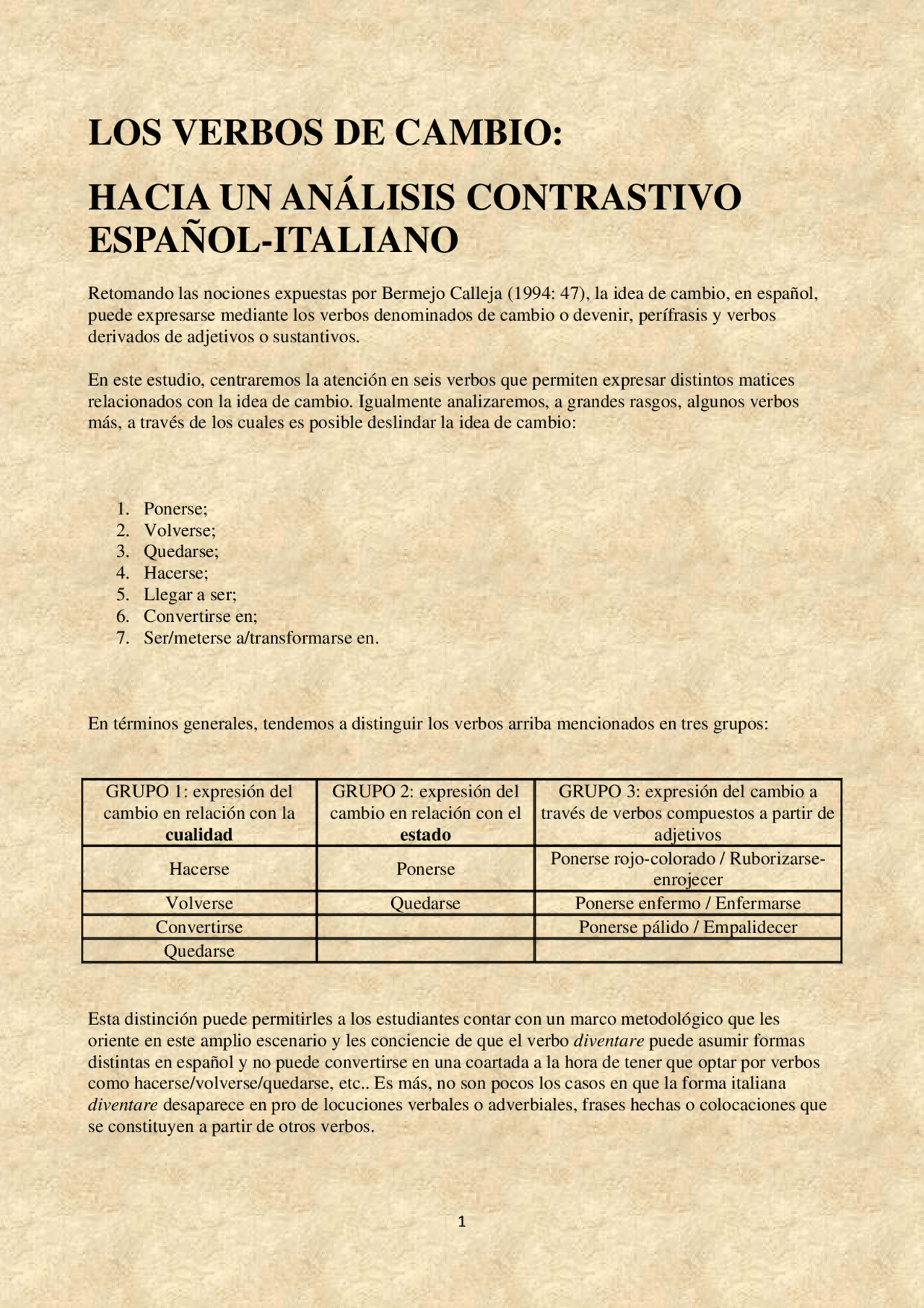 Regole Grammaticali Spagnole Lectures De Langue Espagnole Docsity