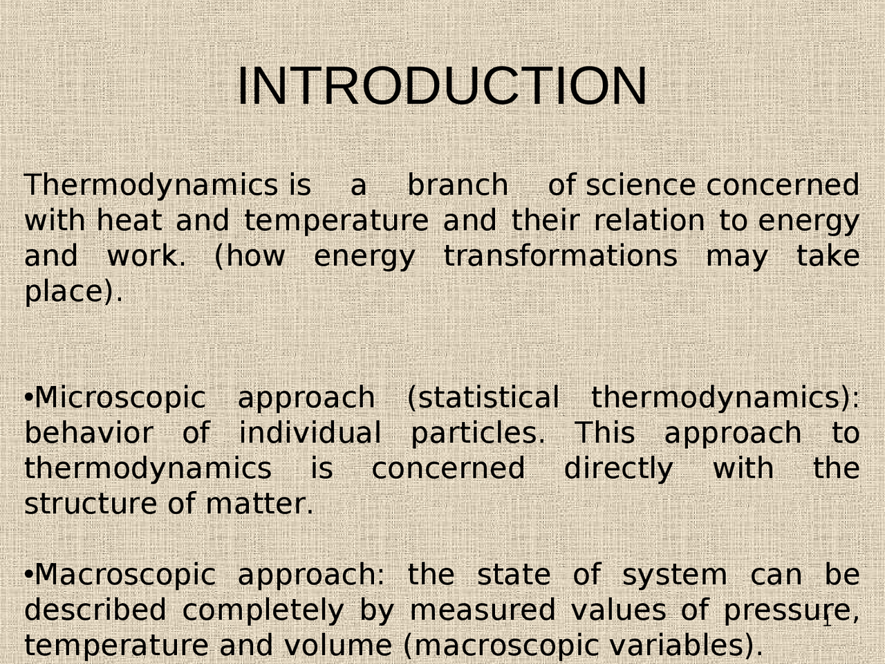 Explain Thermodynamic Docsity