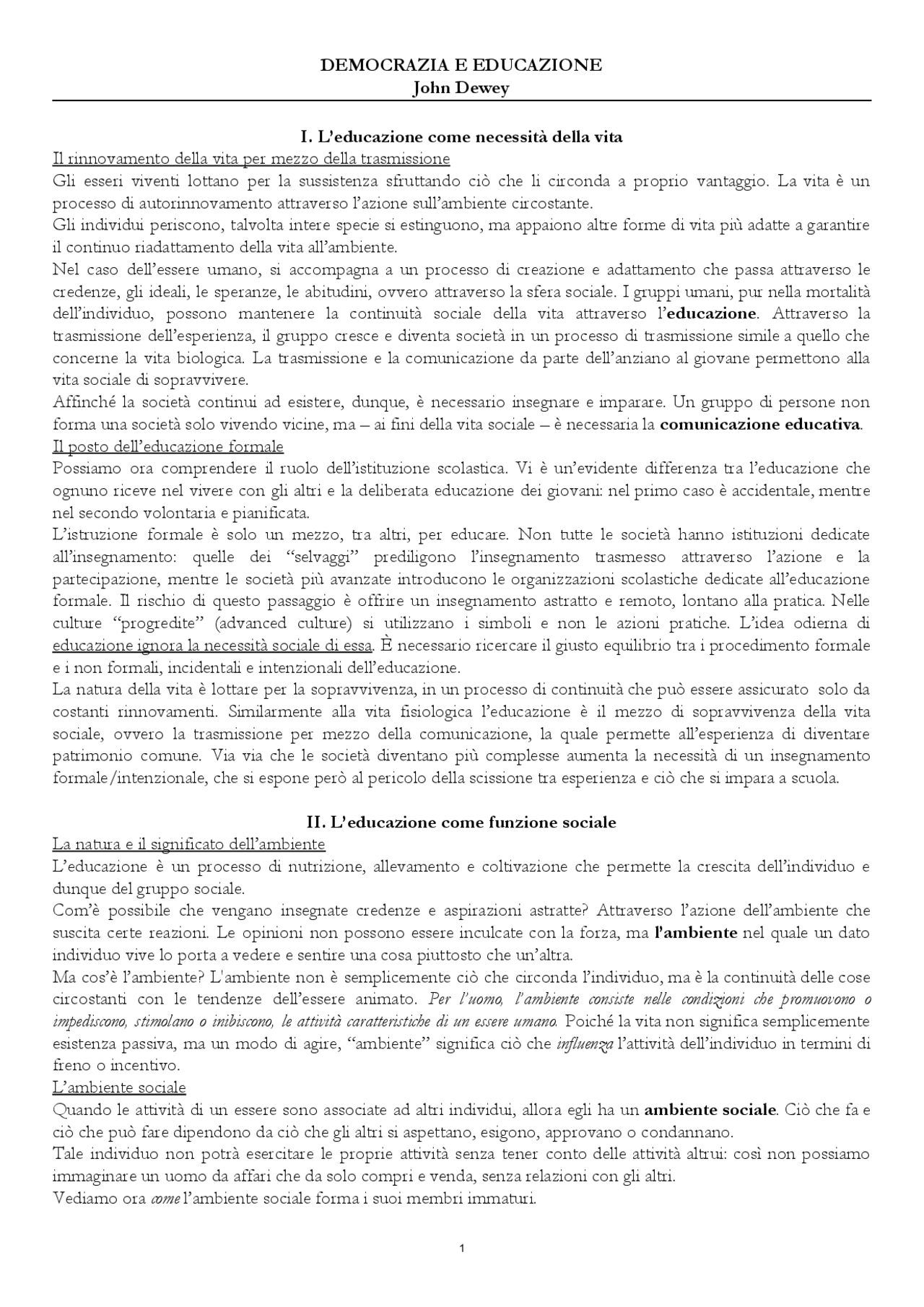 Democrazia E Educazione Docsity