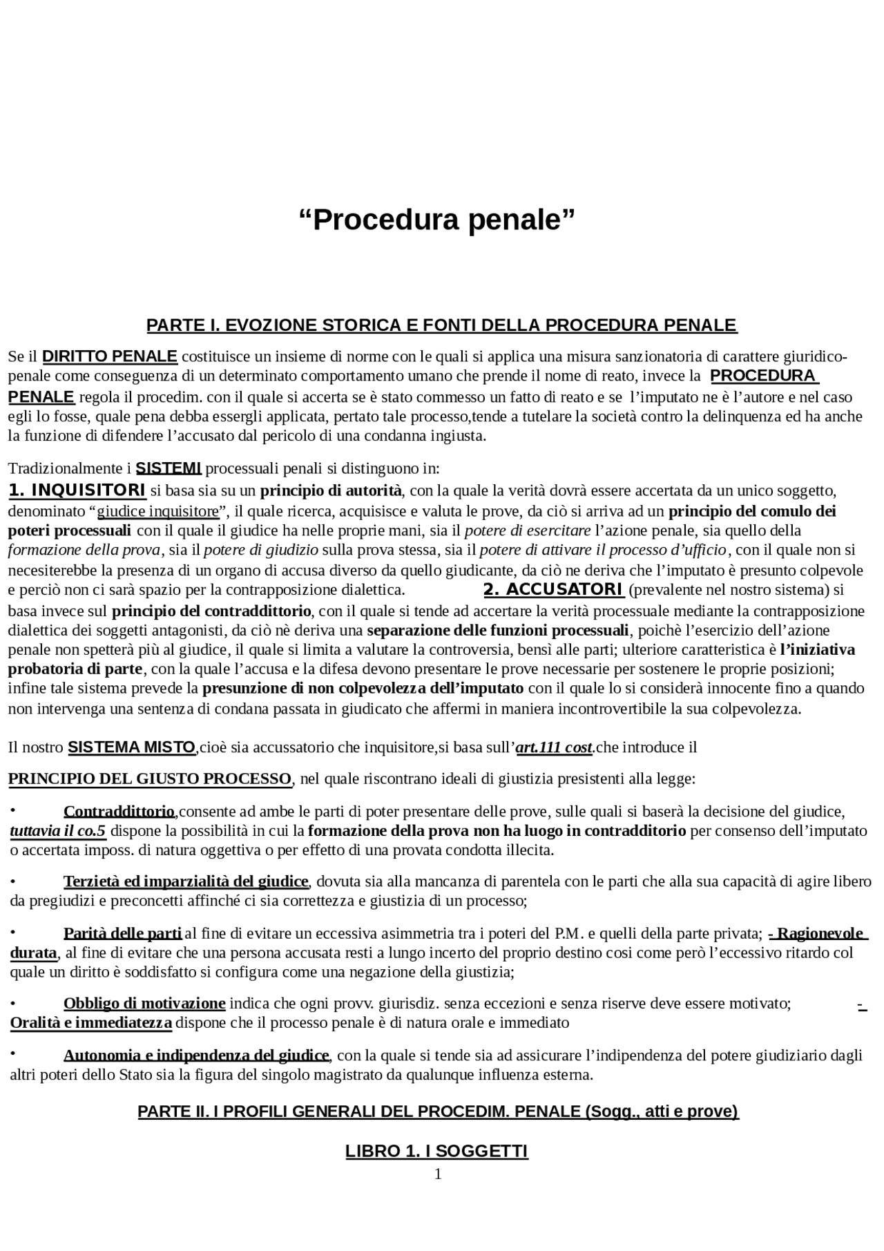 Appunti Diritto Processuale Penale Docsity
