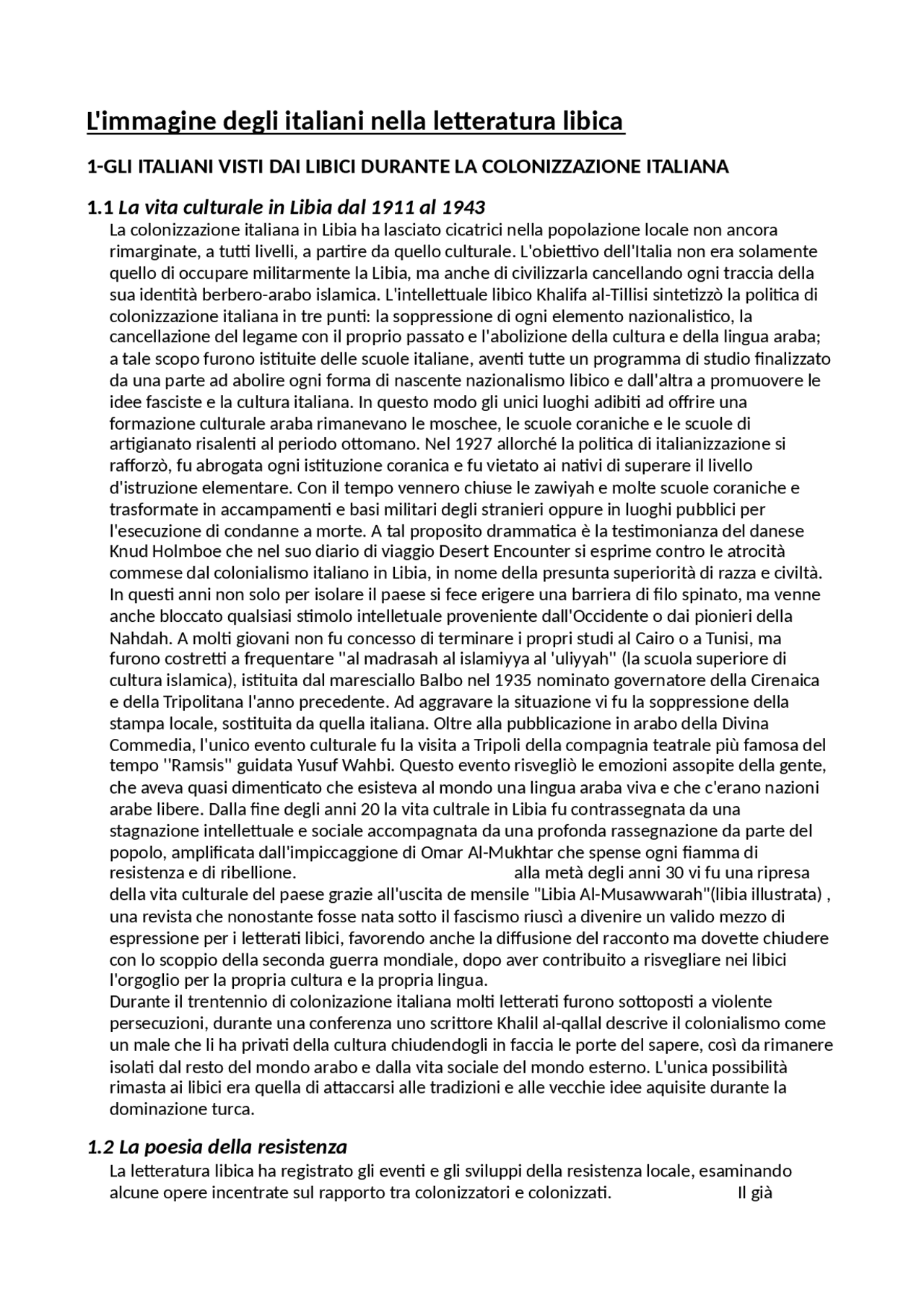 L'immagine degli italiani nella letteratura libica dall'epoca coloniale alla caduta di Gheddafu ...