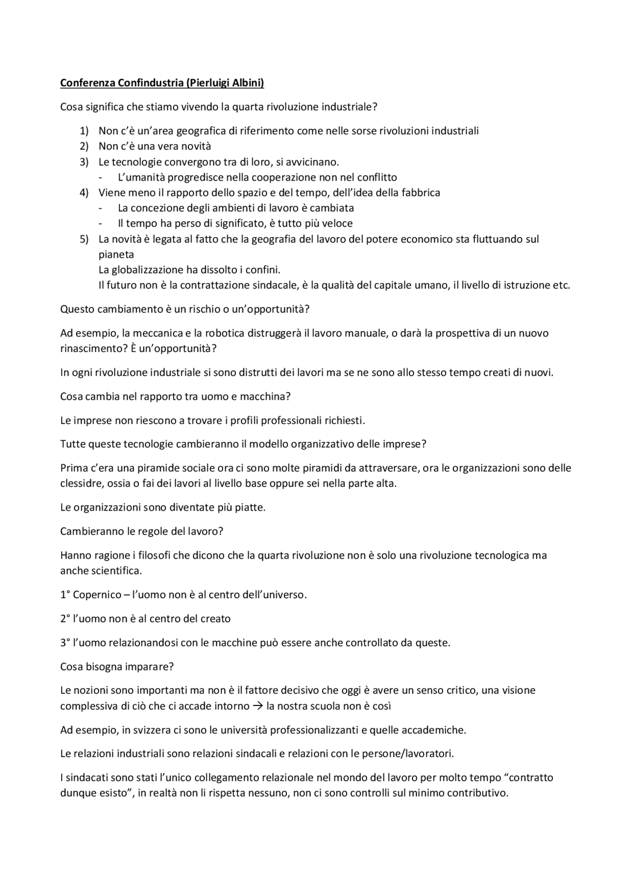 Appunti Sulle Conferenze Di Egi Faggioni Addis Pezzi Docsity