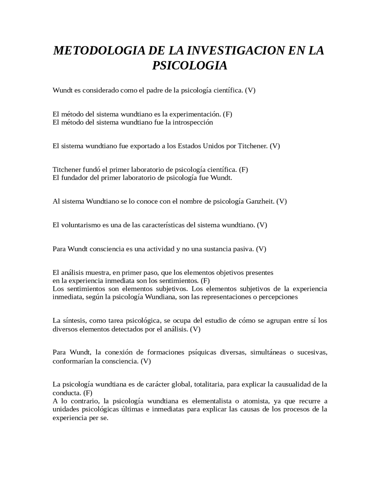 Metodologia De La Investigacion En Psicologia Docsity