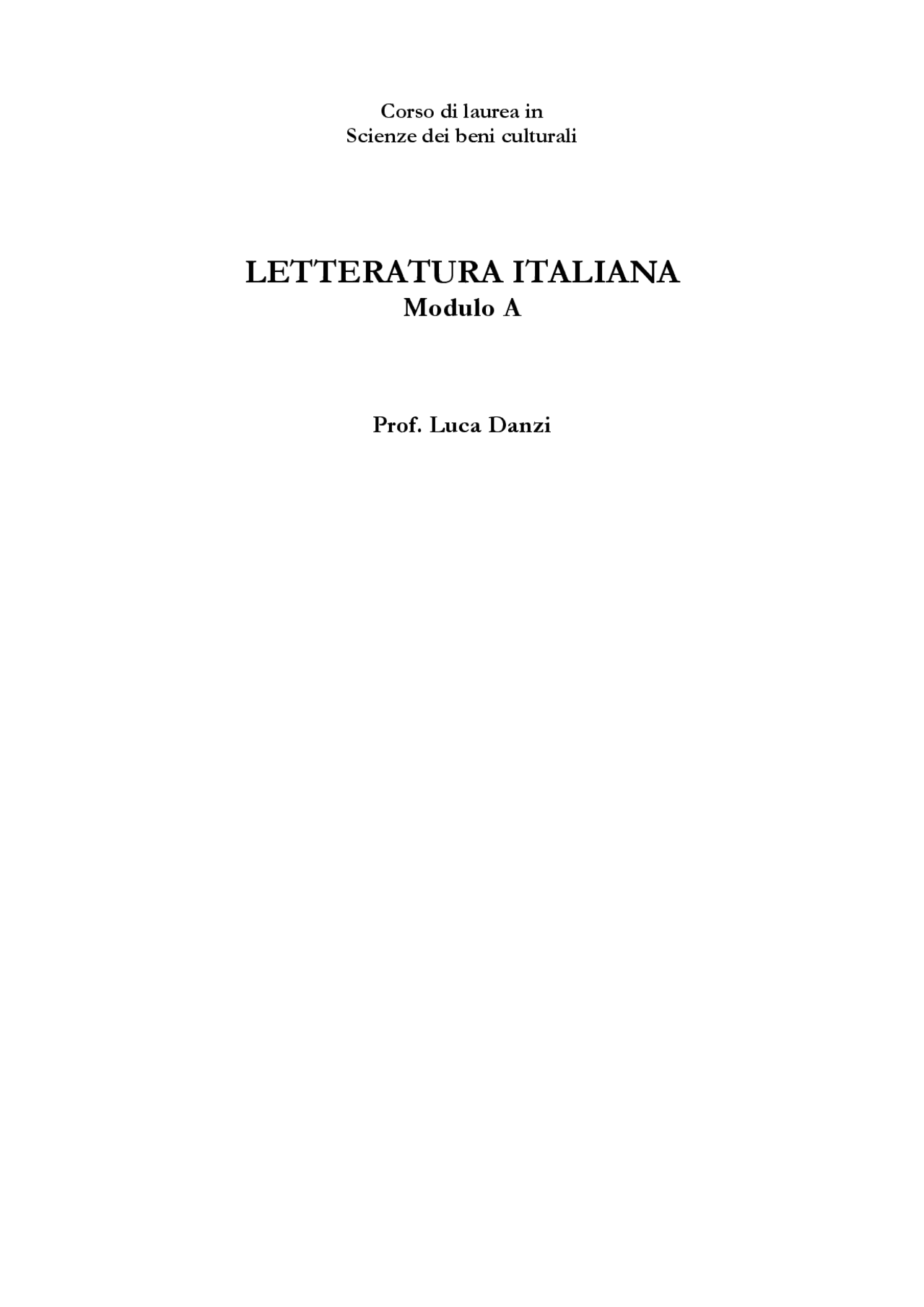 Dispense Letteratura Docsity