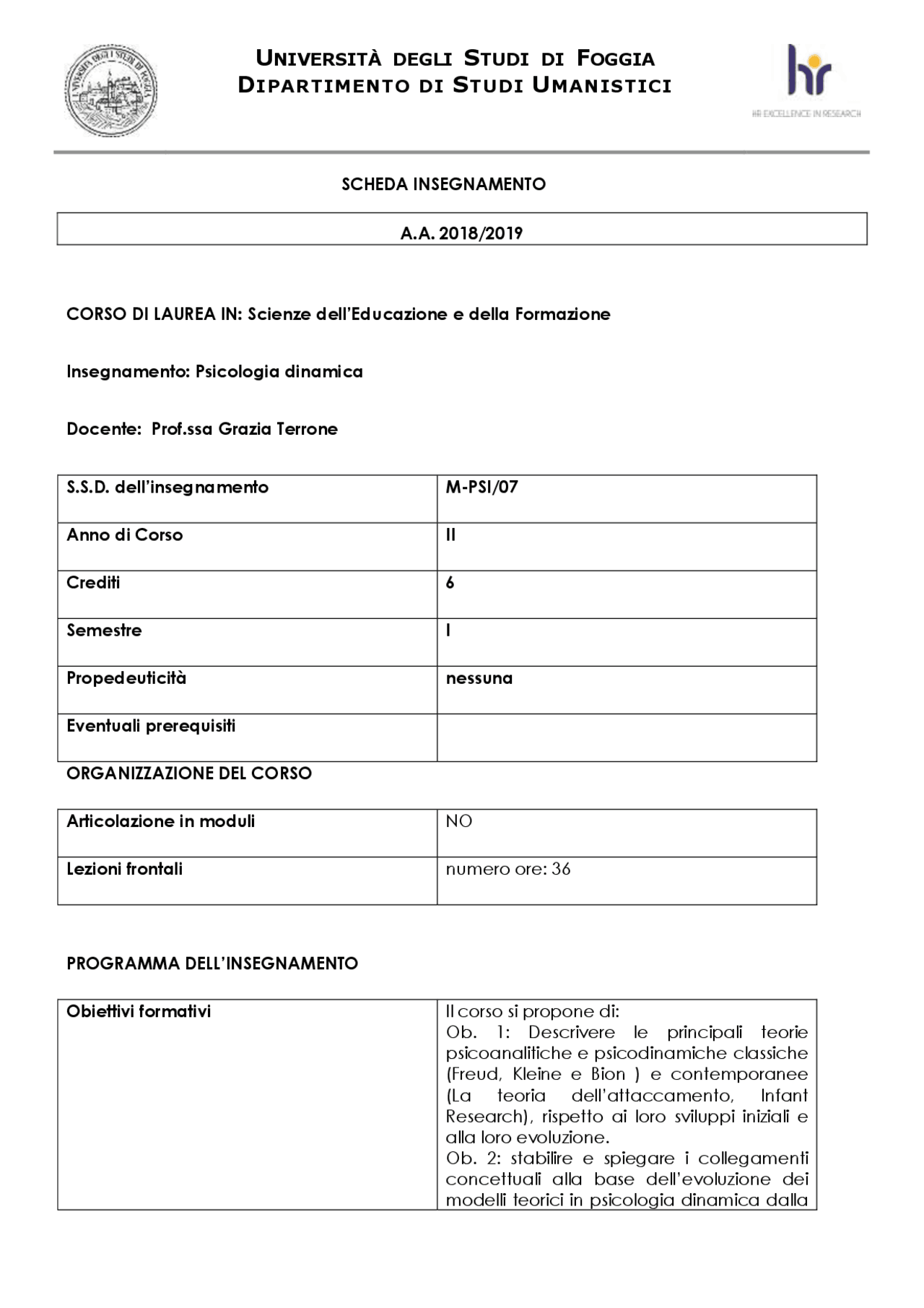 Manuale Di Psicologia Dinamica Docsity
