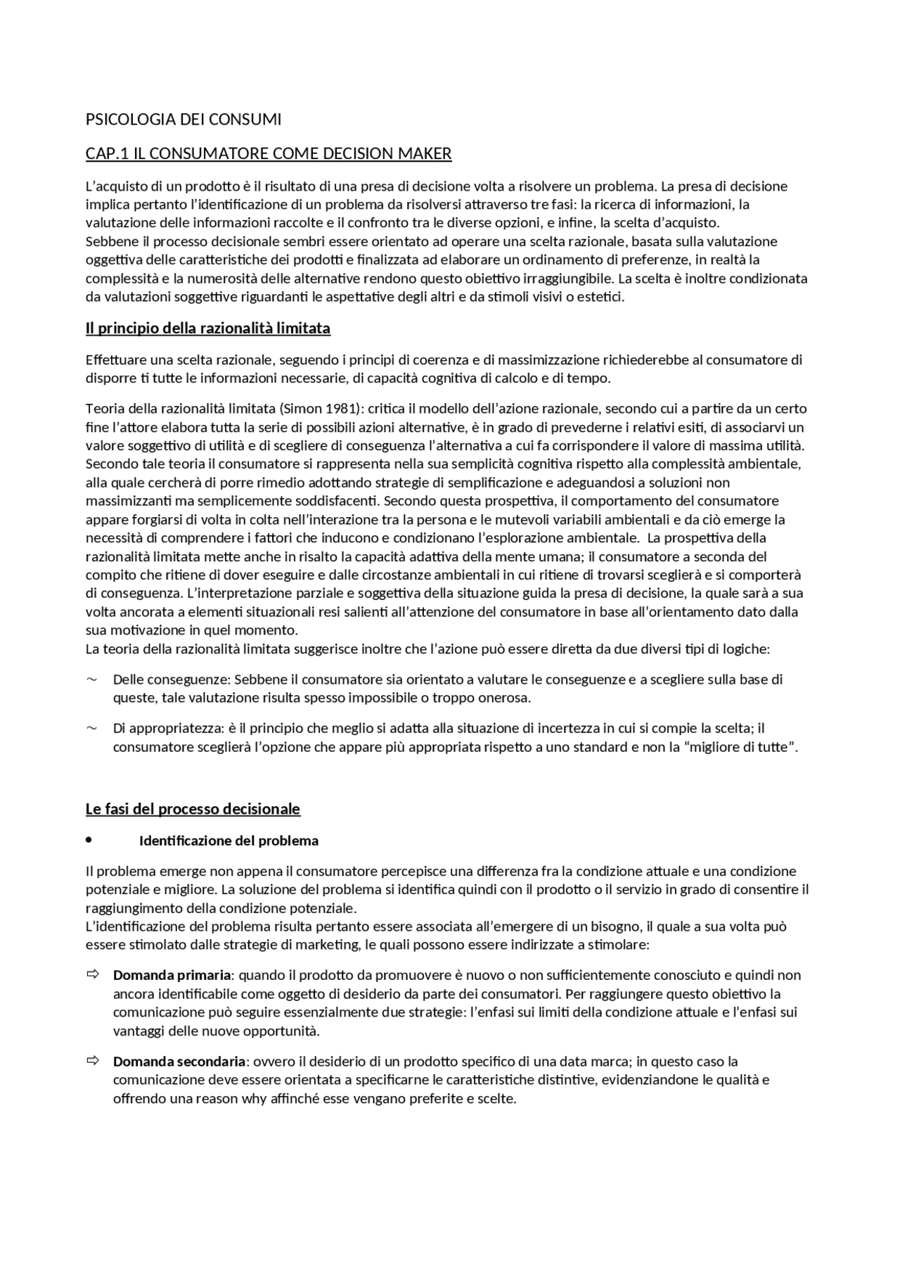 Psicologia Dei Consumi Docsity