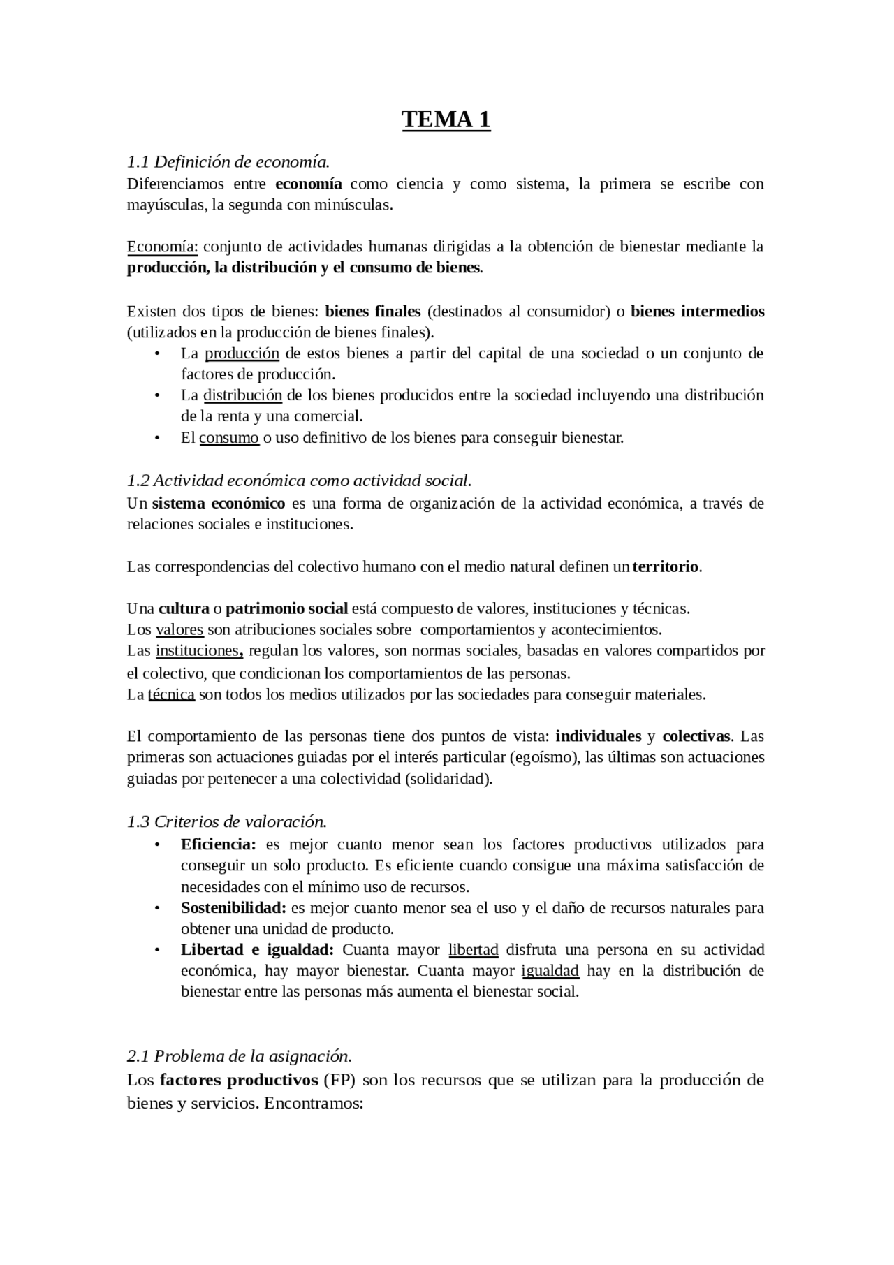 Economia Aplicada Primero De Carrera Docsity