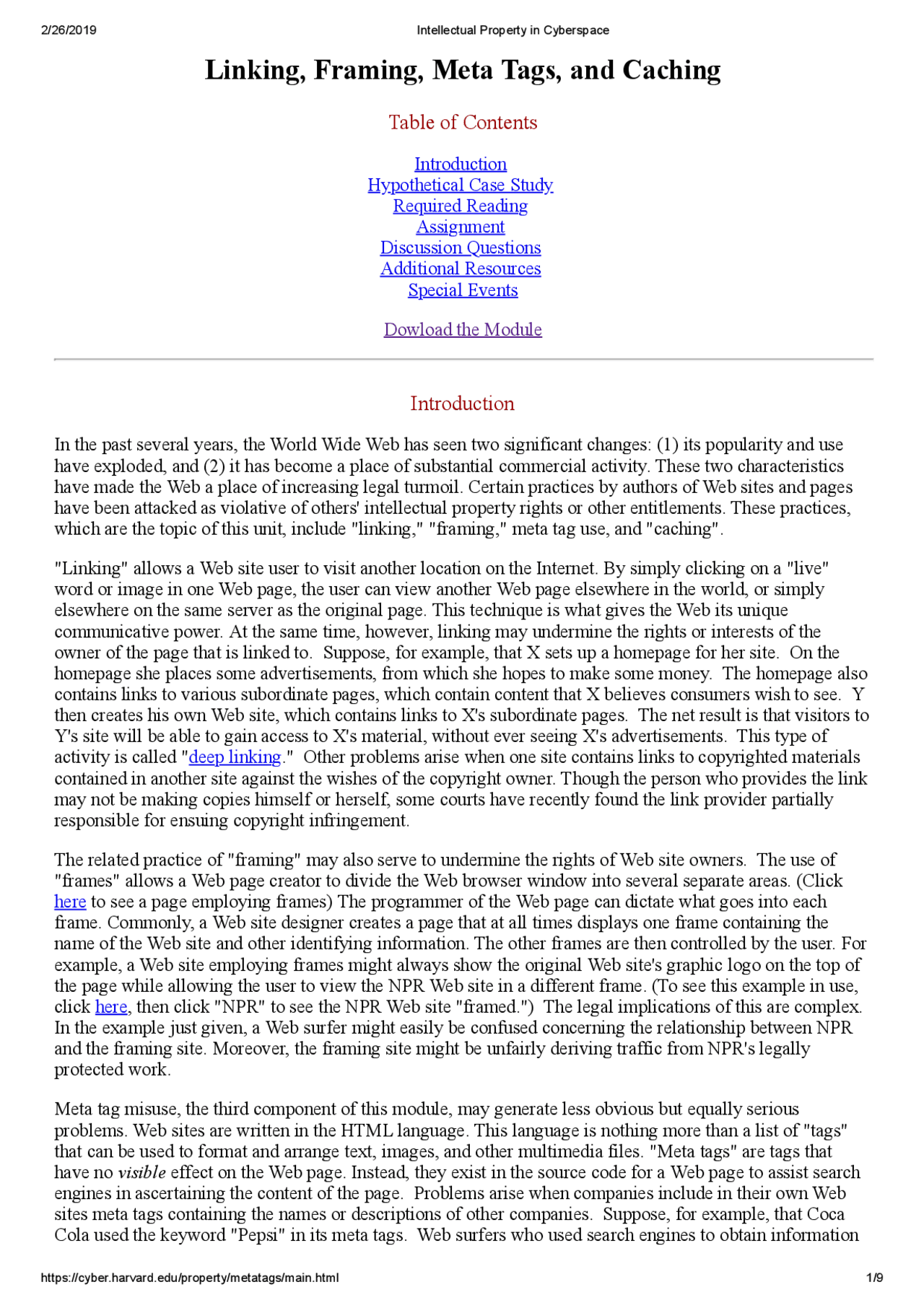 Intellectual property rights | Lecture notes Law | Docsity