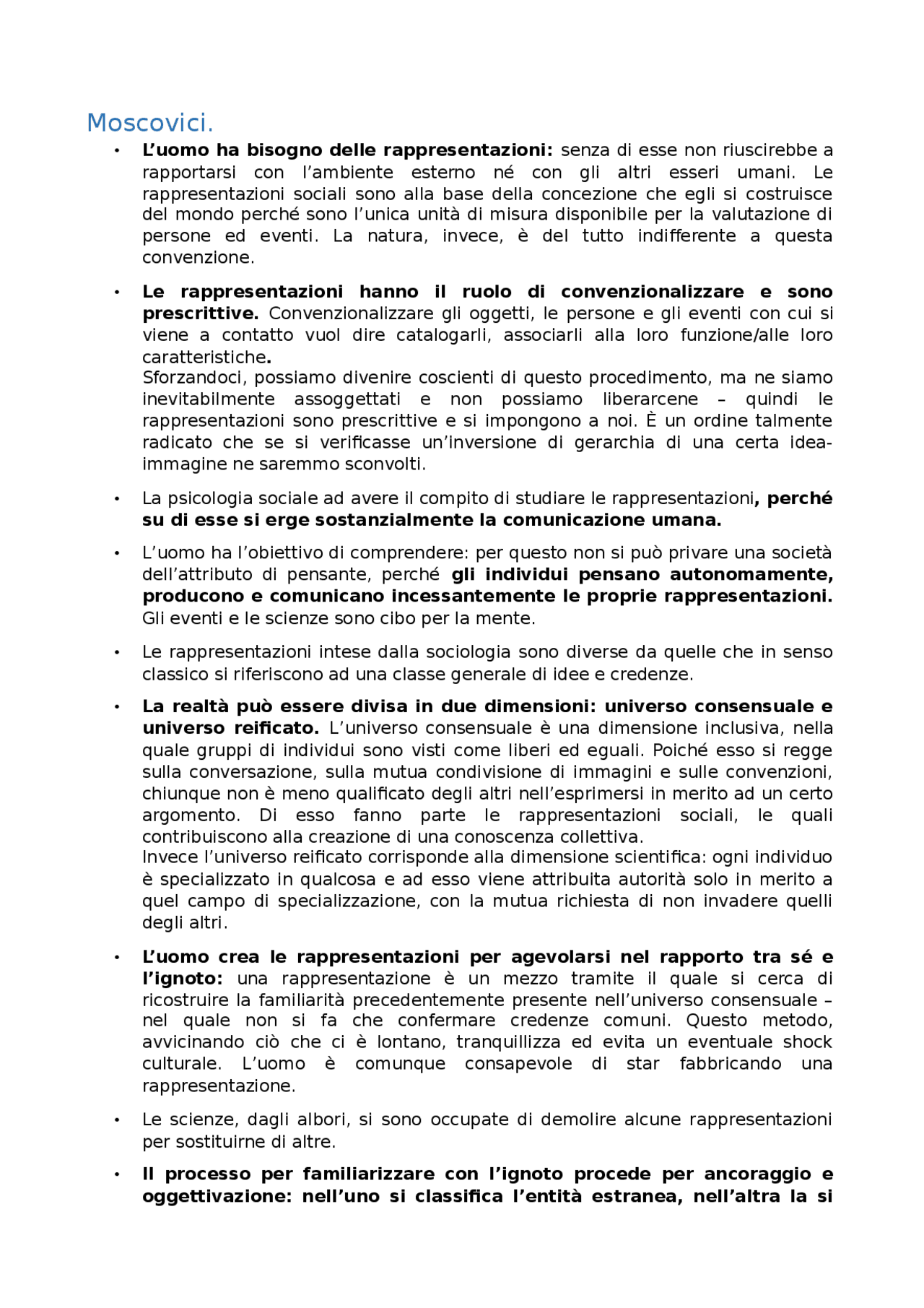 Rappresentazioni Sociali Docsity