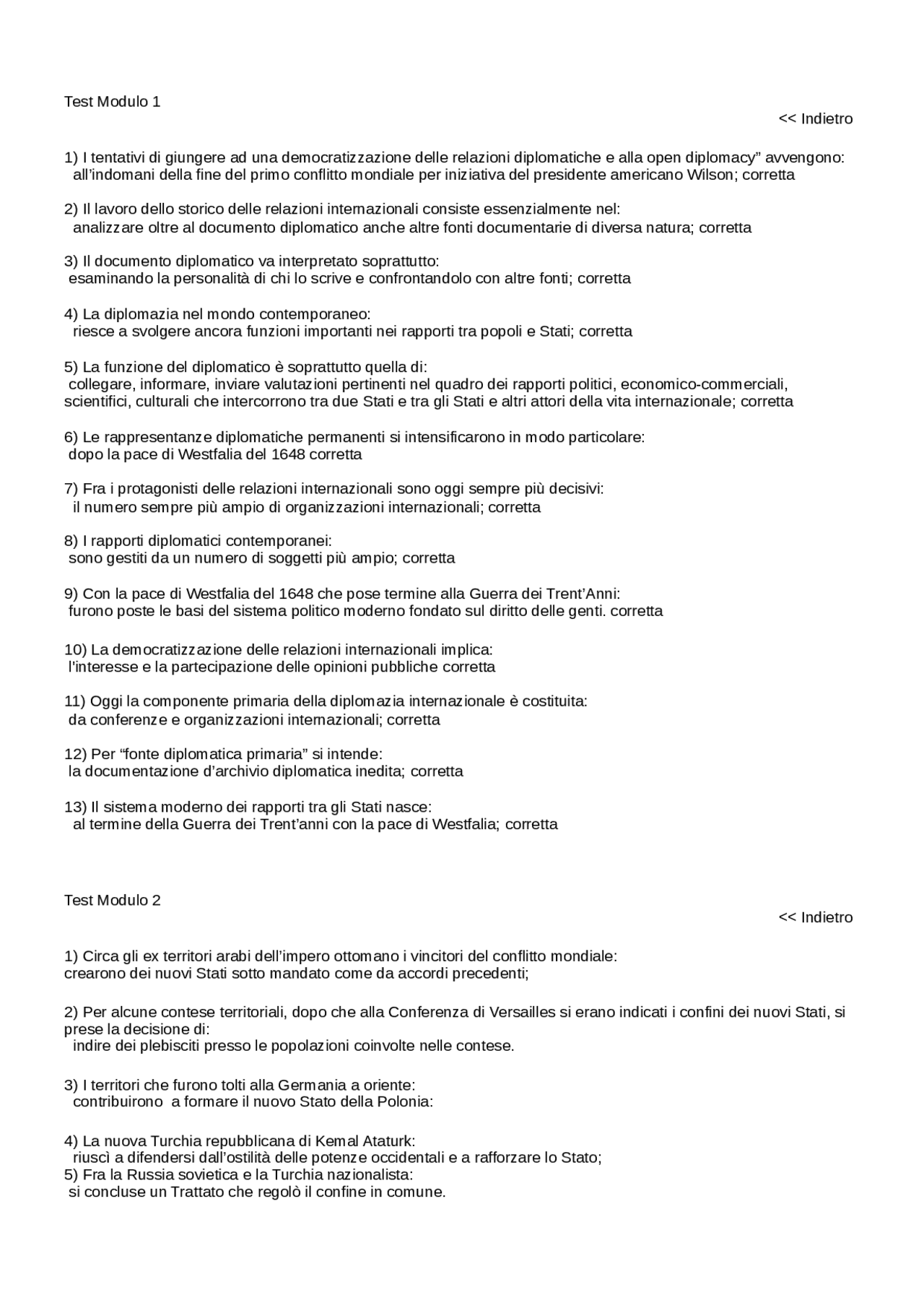 Unicusano Storia Delle Relazioni Internazionali Prof Caroli Docsity