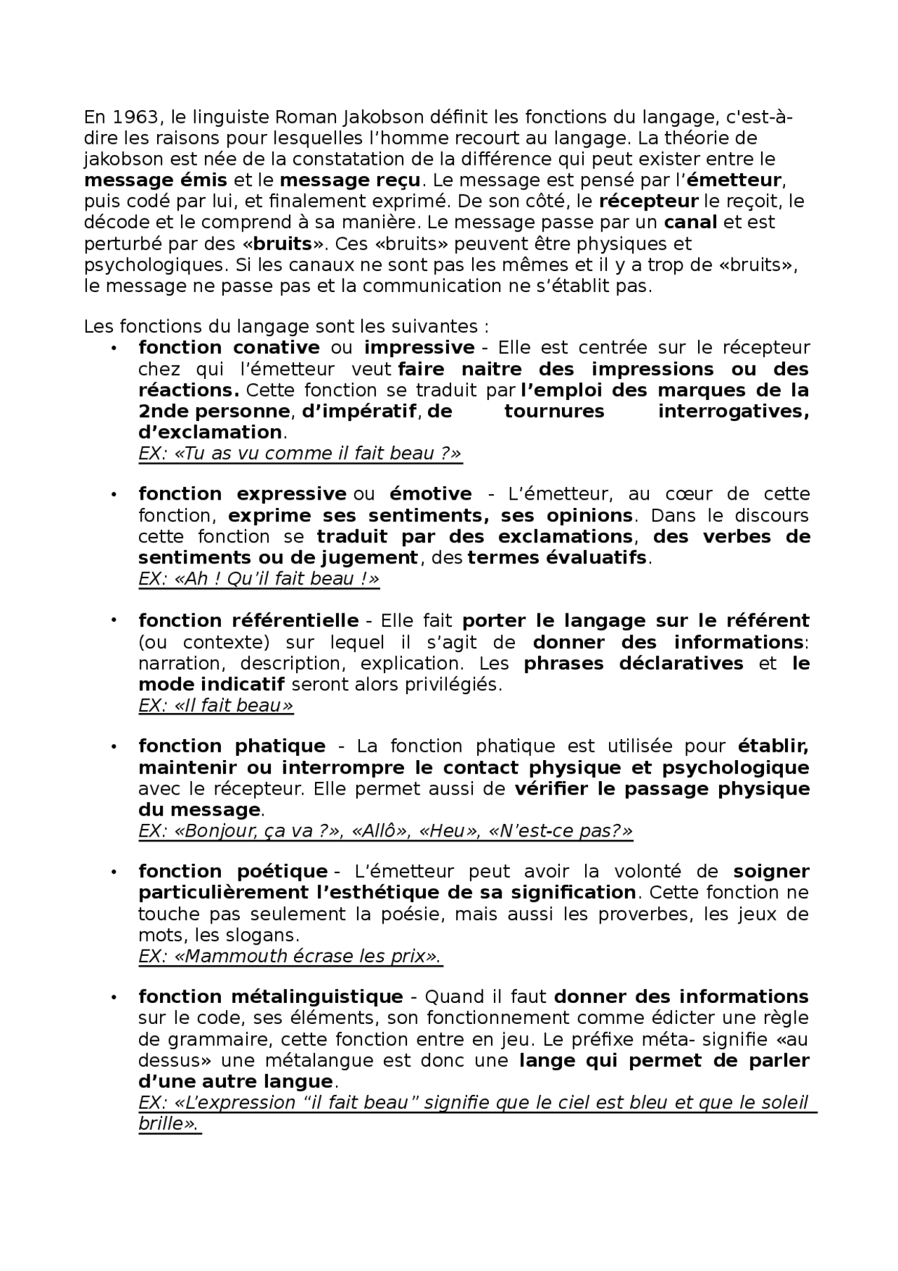 Roman Jakobson Recherche Docsity