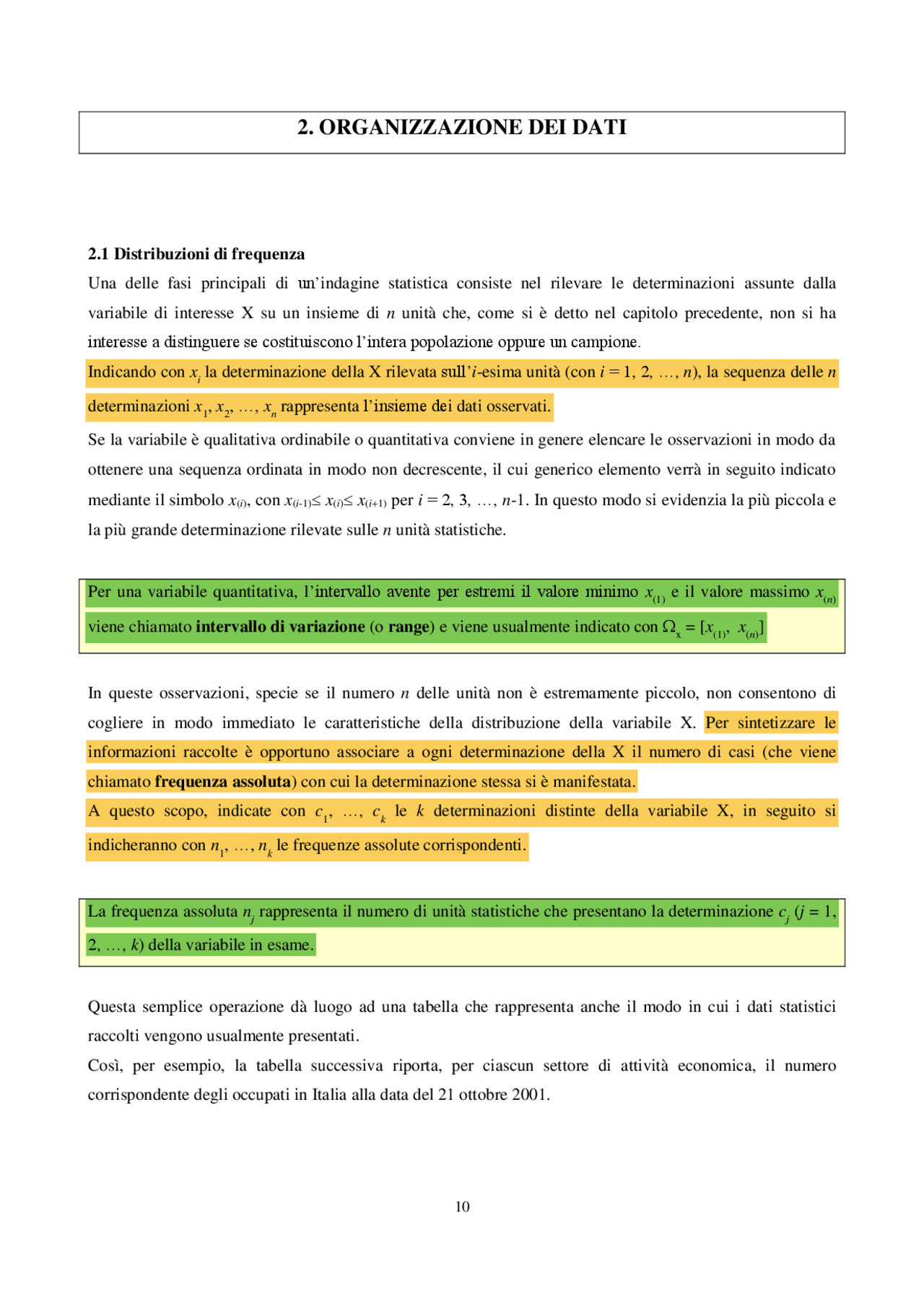 Dispense Di Statistica Di Stefania Naddeo Docsity
