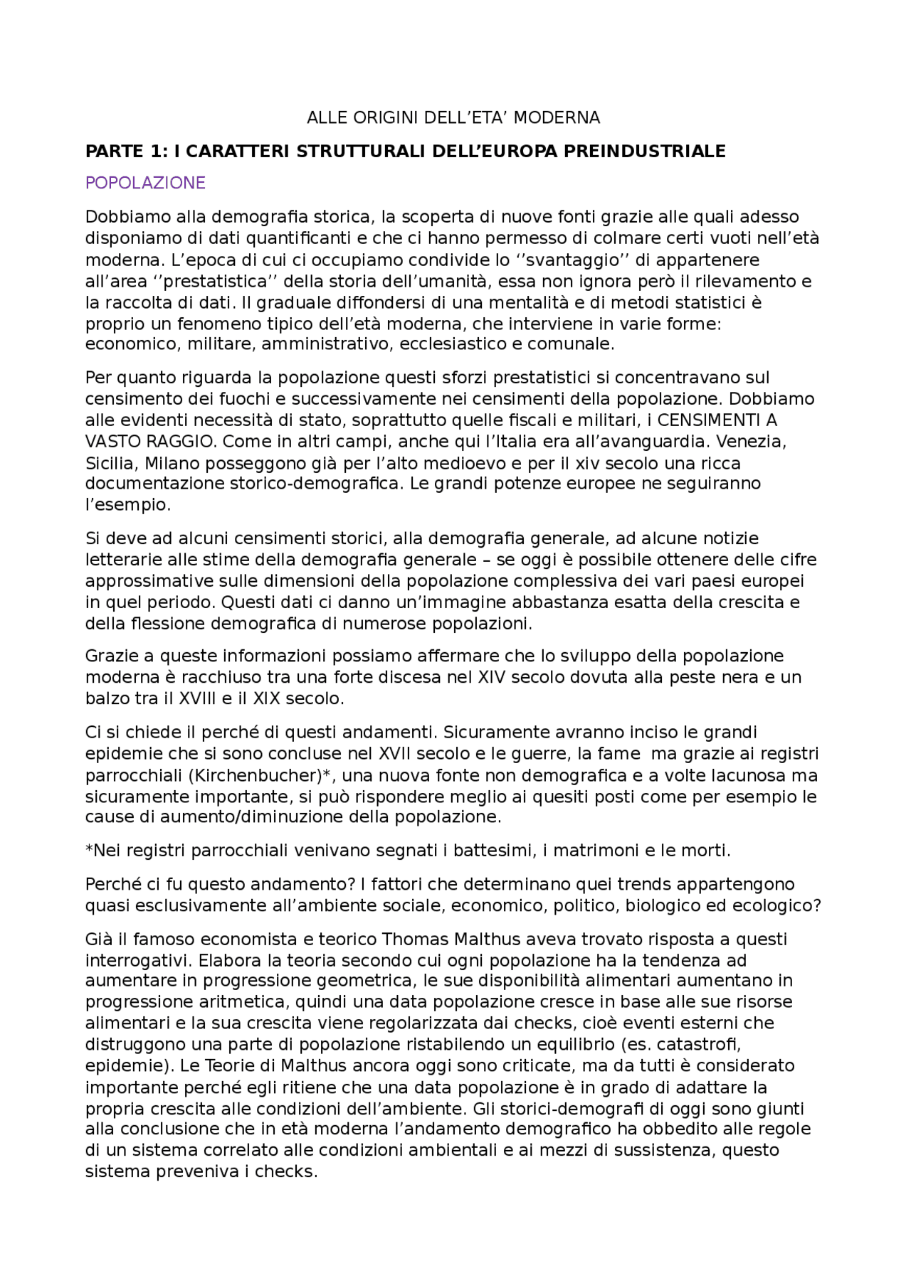 Riassunti Libri Storia Moderna Docsity