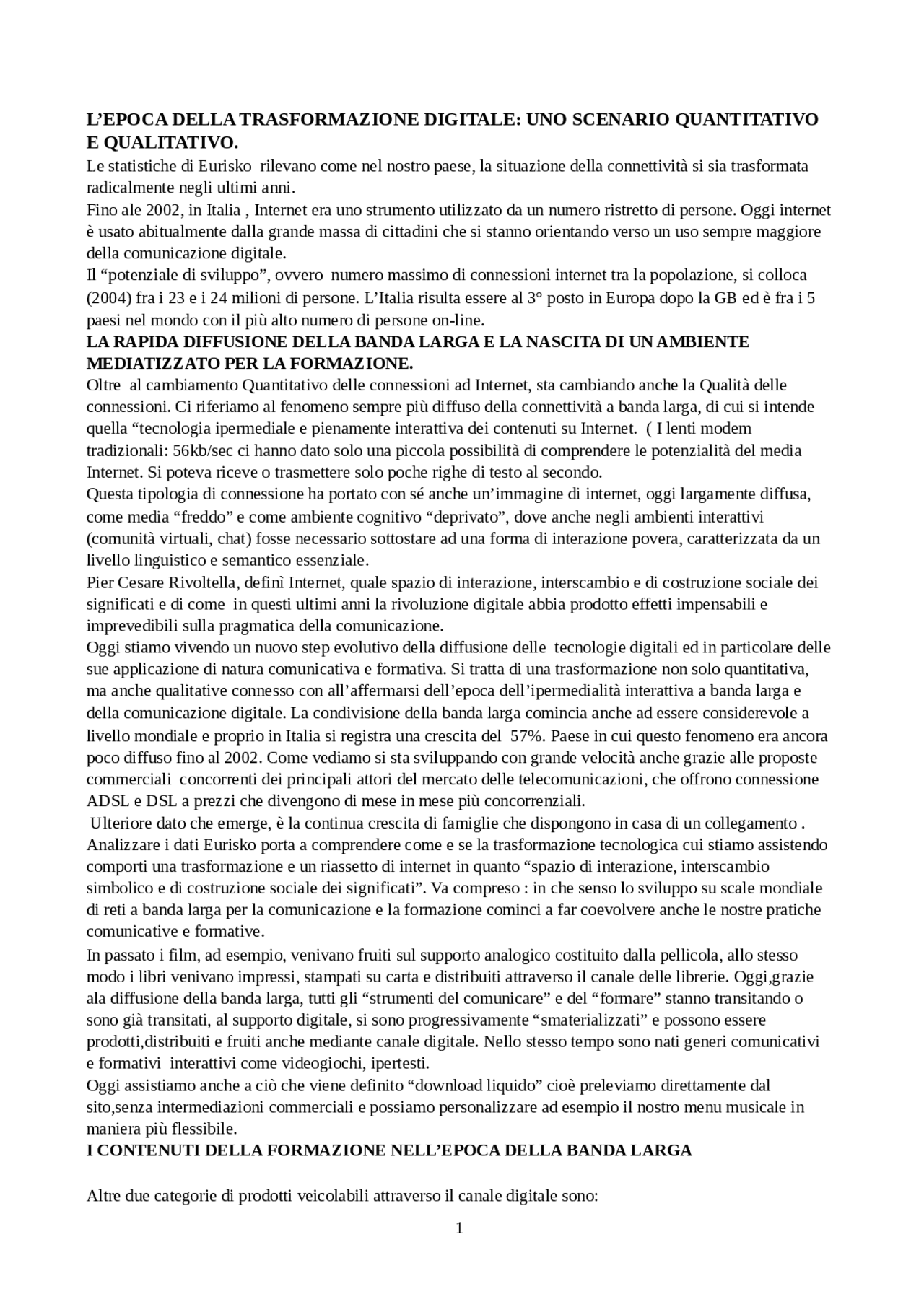 Riassunti Esame Modelli Integrativi Docsity