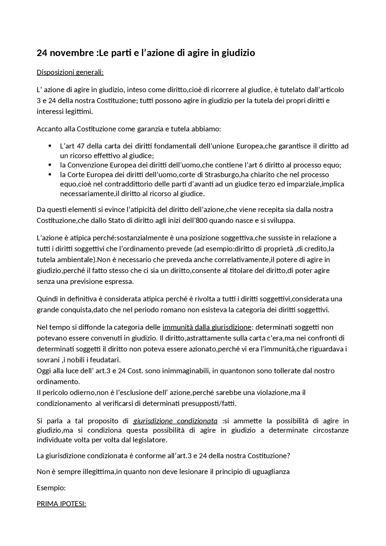 Le parti nel processo civile - Docsity