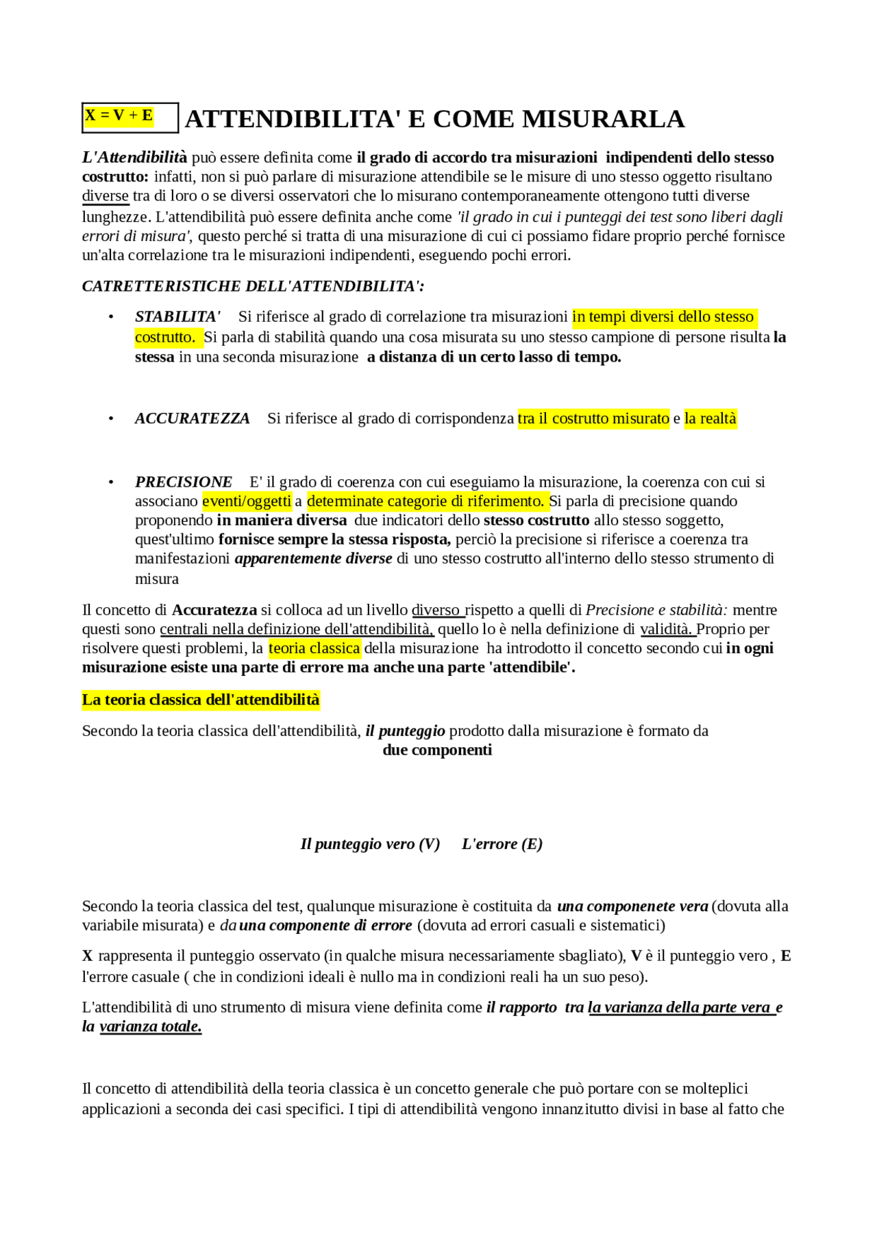 Appunti Metodologia Docsity