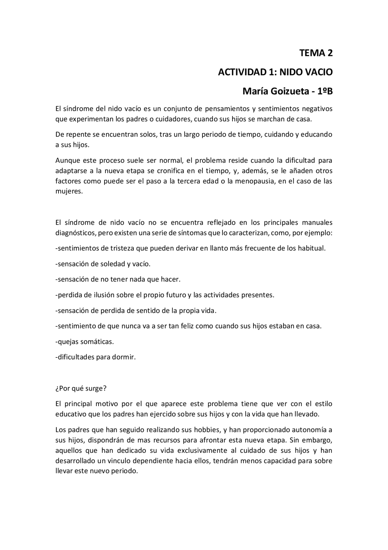 Desarrollo Infantil Docsity
