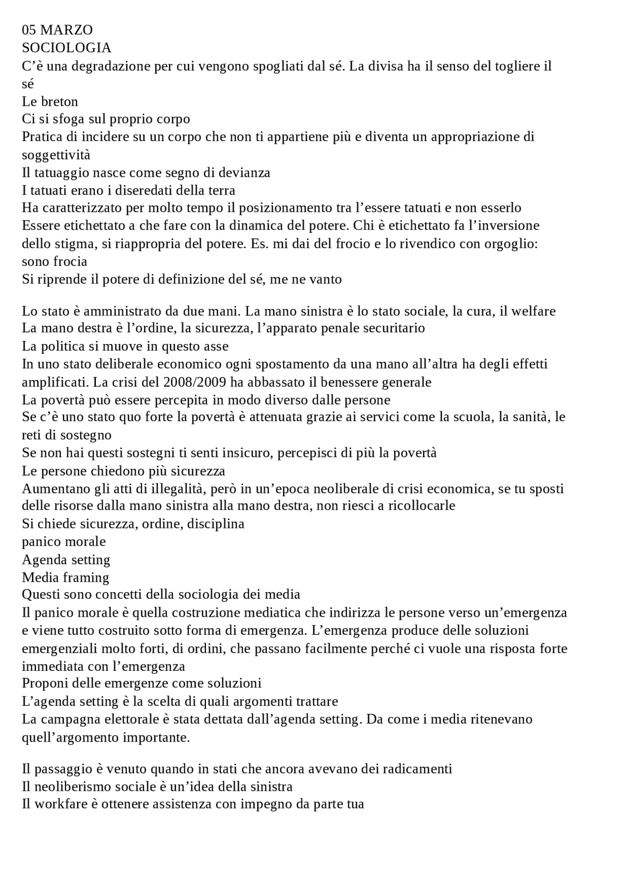 Appunti Di Sociologia Docsity