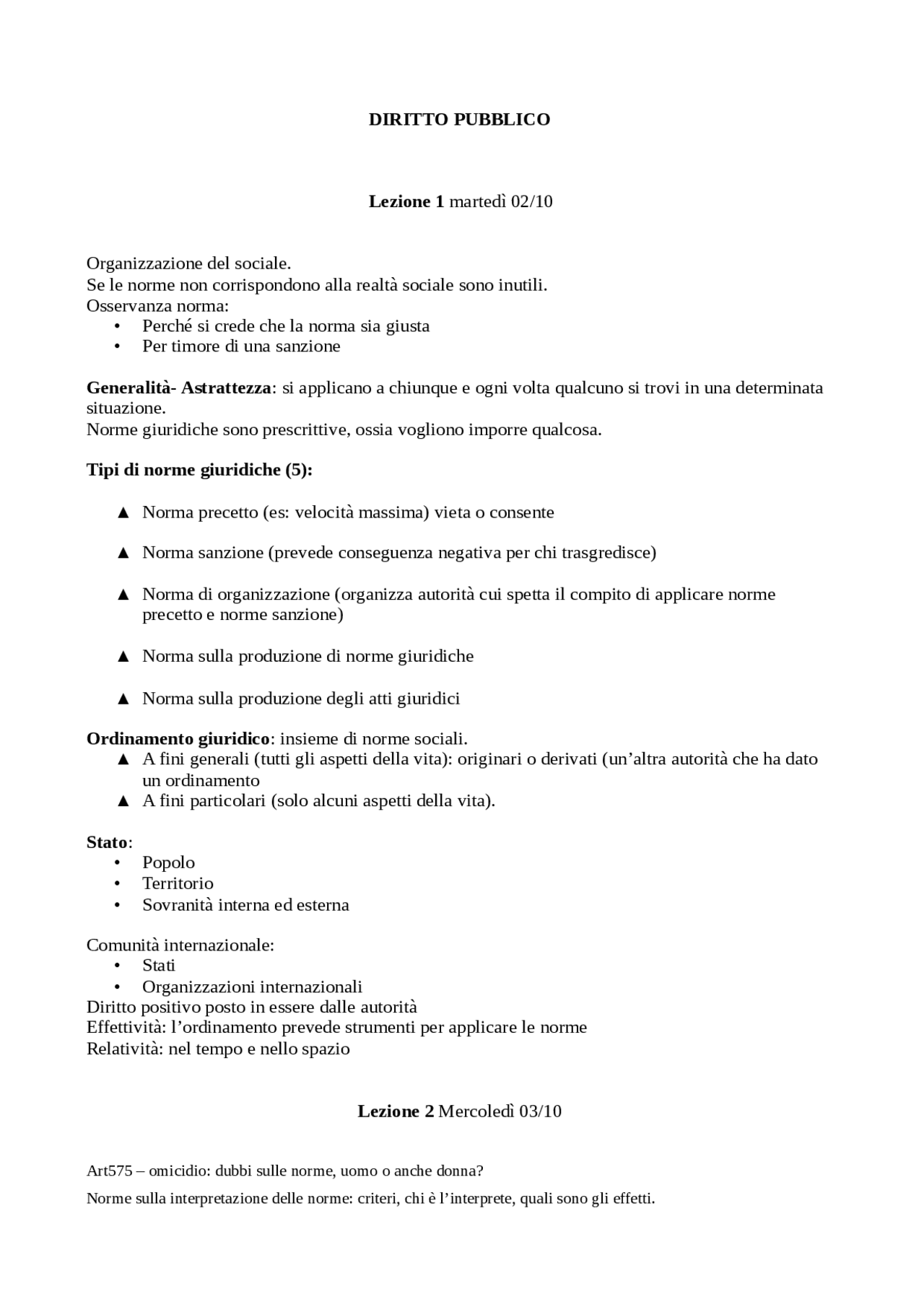 Appunti Diritto Pubblico Docsity