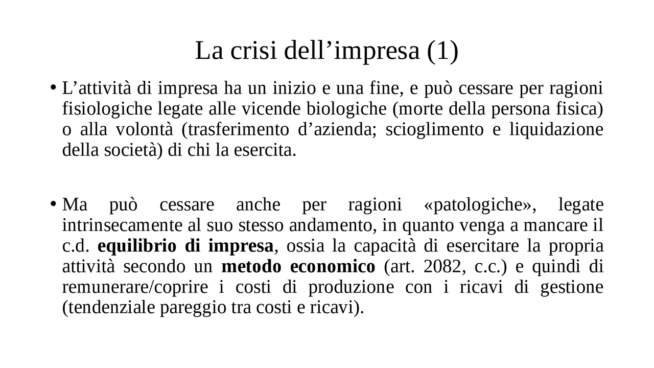 Procedure Concorsuali Docsity
