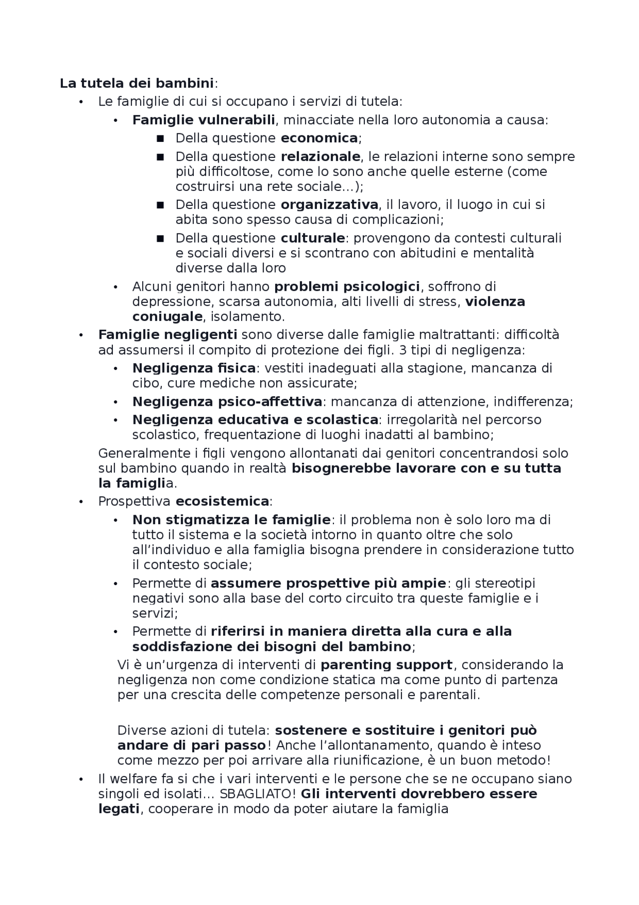 Libro La Tutela Dei Bambini Docsity
