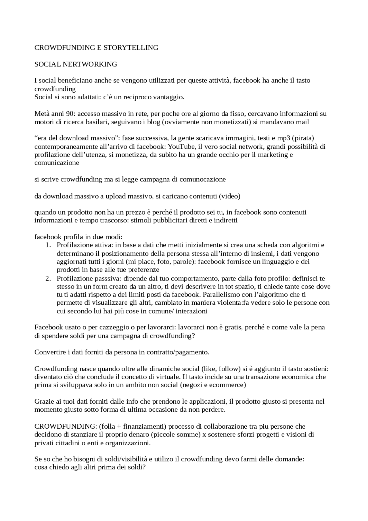 Appunti Su Networking Docsity