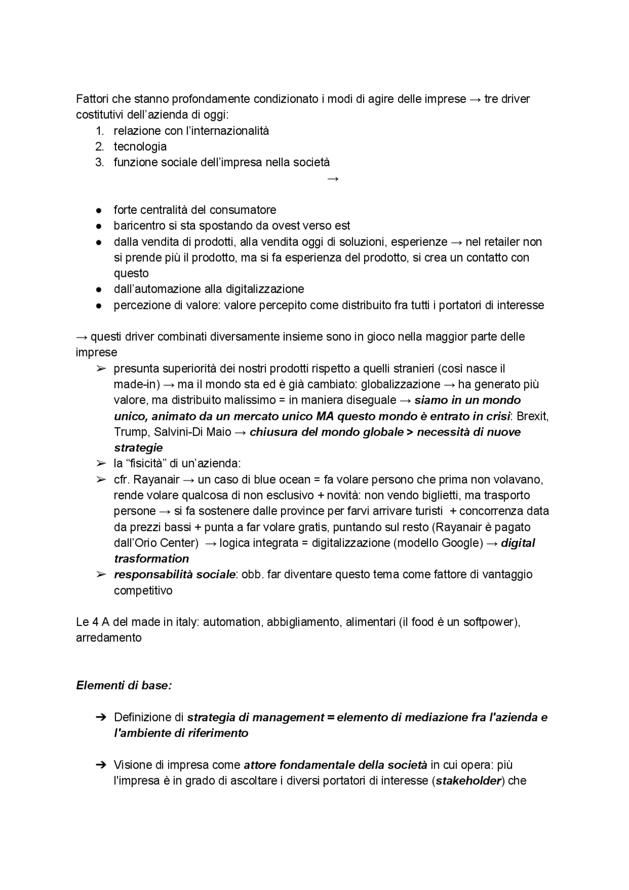 Primo Modulo Processi E Modelli Di Management Docsity