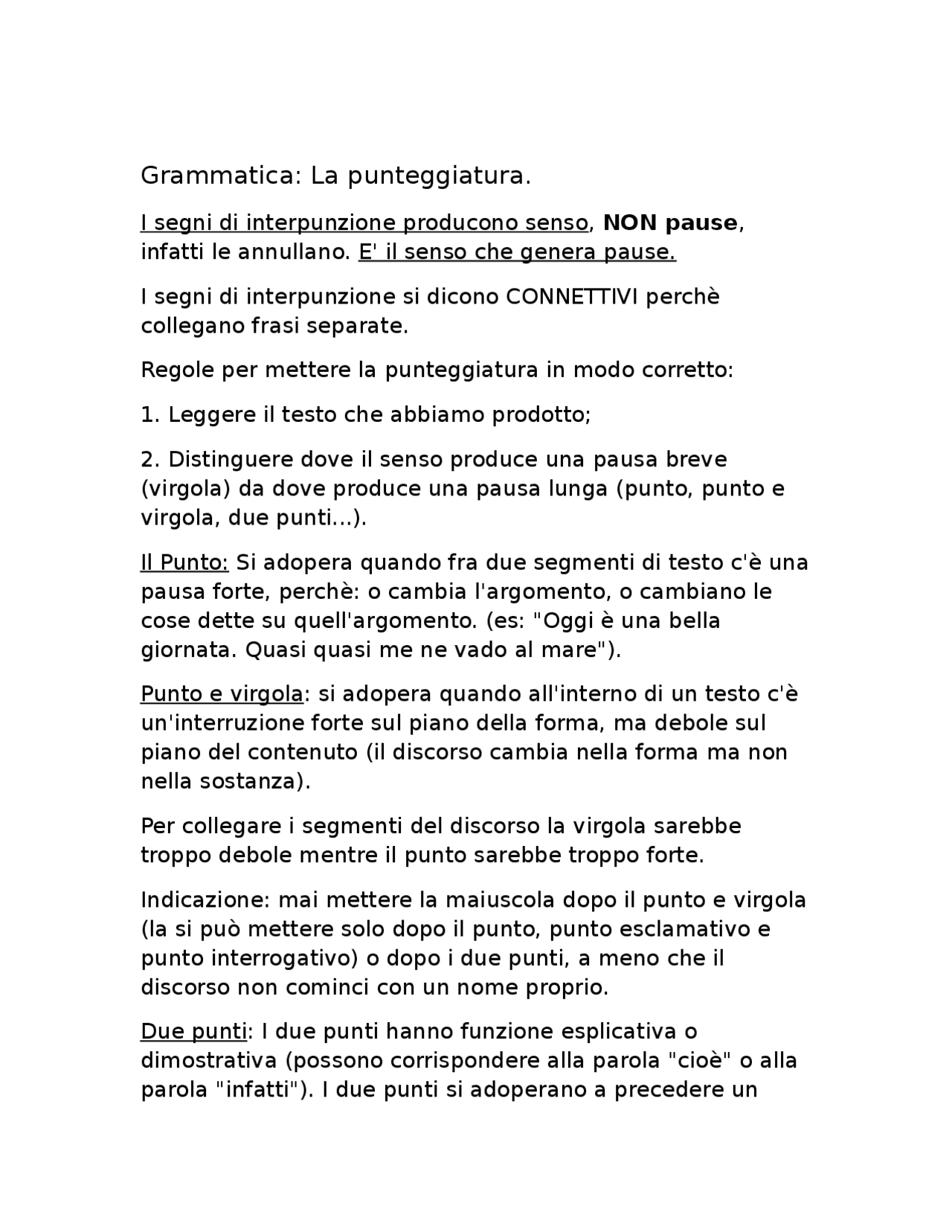 Appunti Di Grammatica Docsity