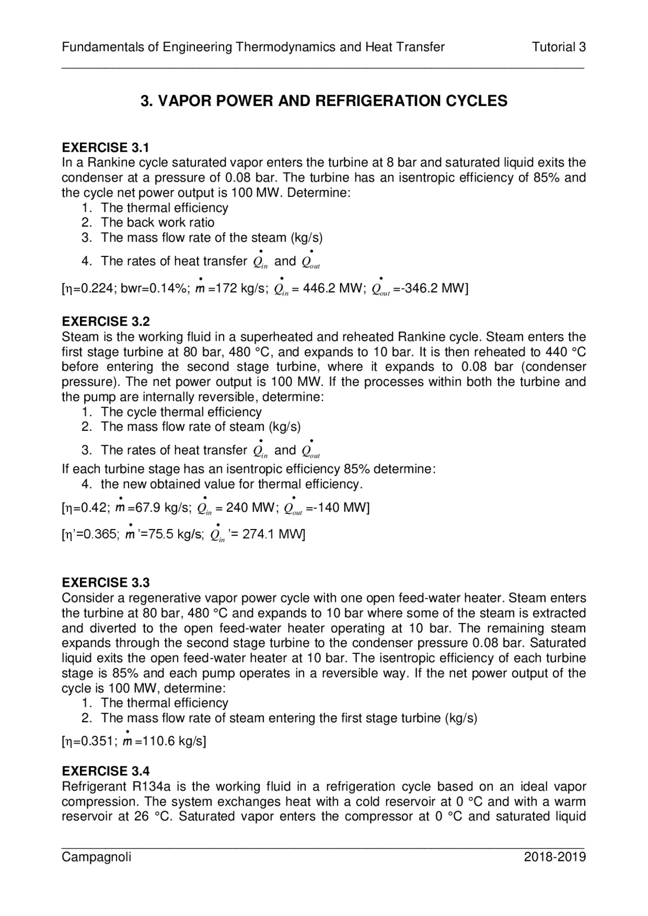 Exercises Of The Third Law In Thermodynamics Docsity