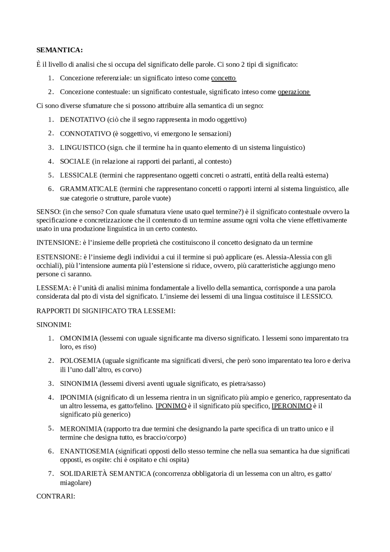 Riassunto di semantica, linguistica generale | Appunti di Linguistica ...