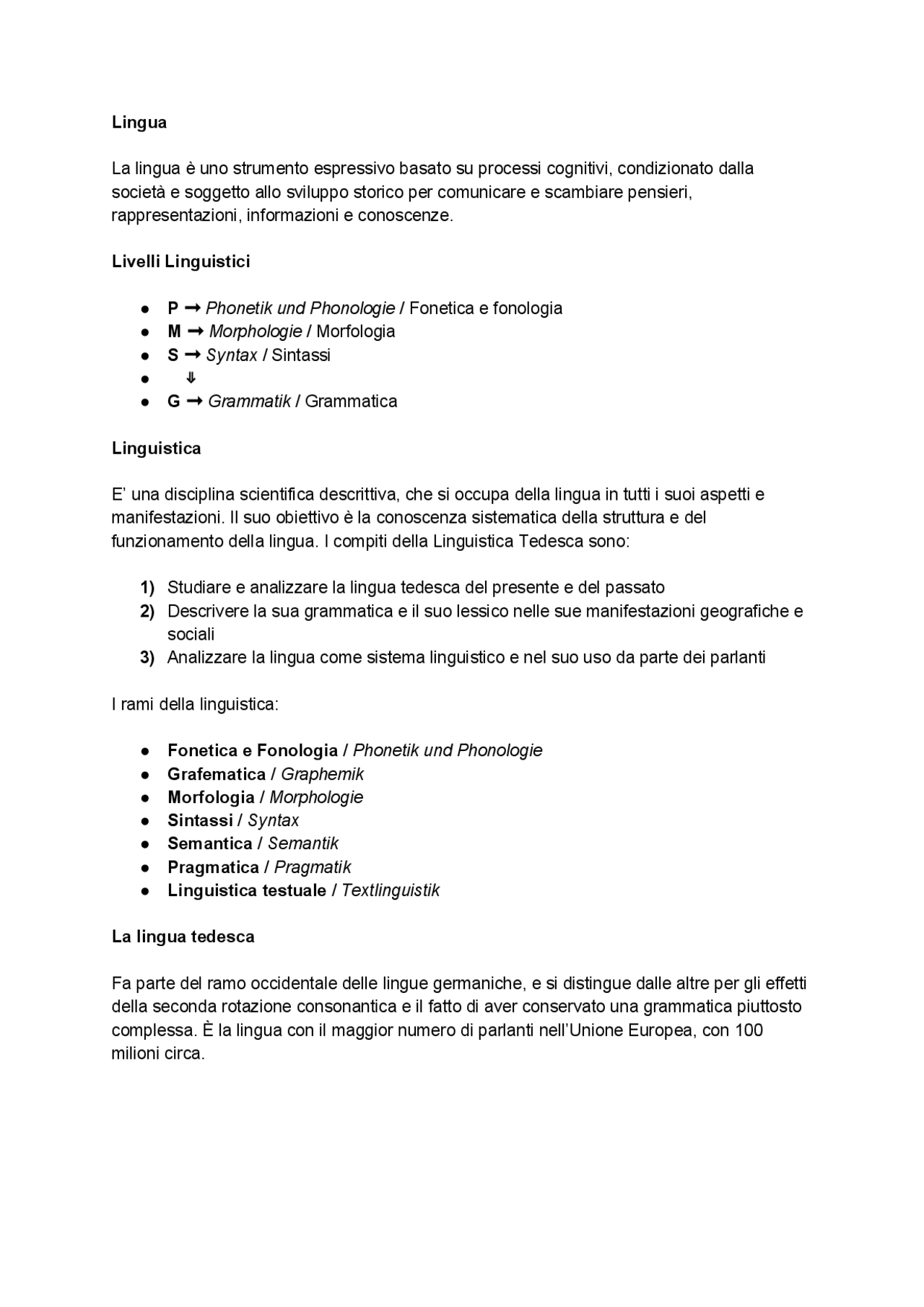 Appunti Corso Tedesco Monografico Appunti Di Lingua Tedesca Docsity