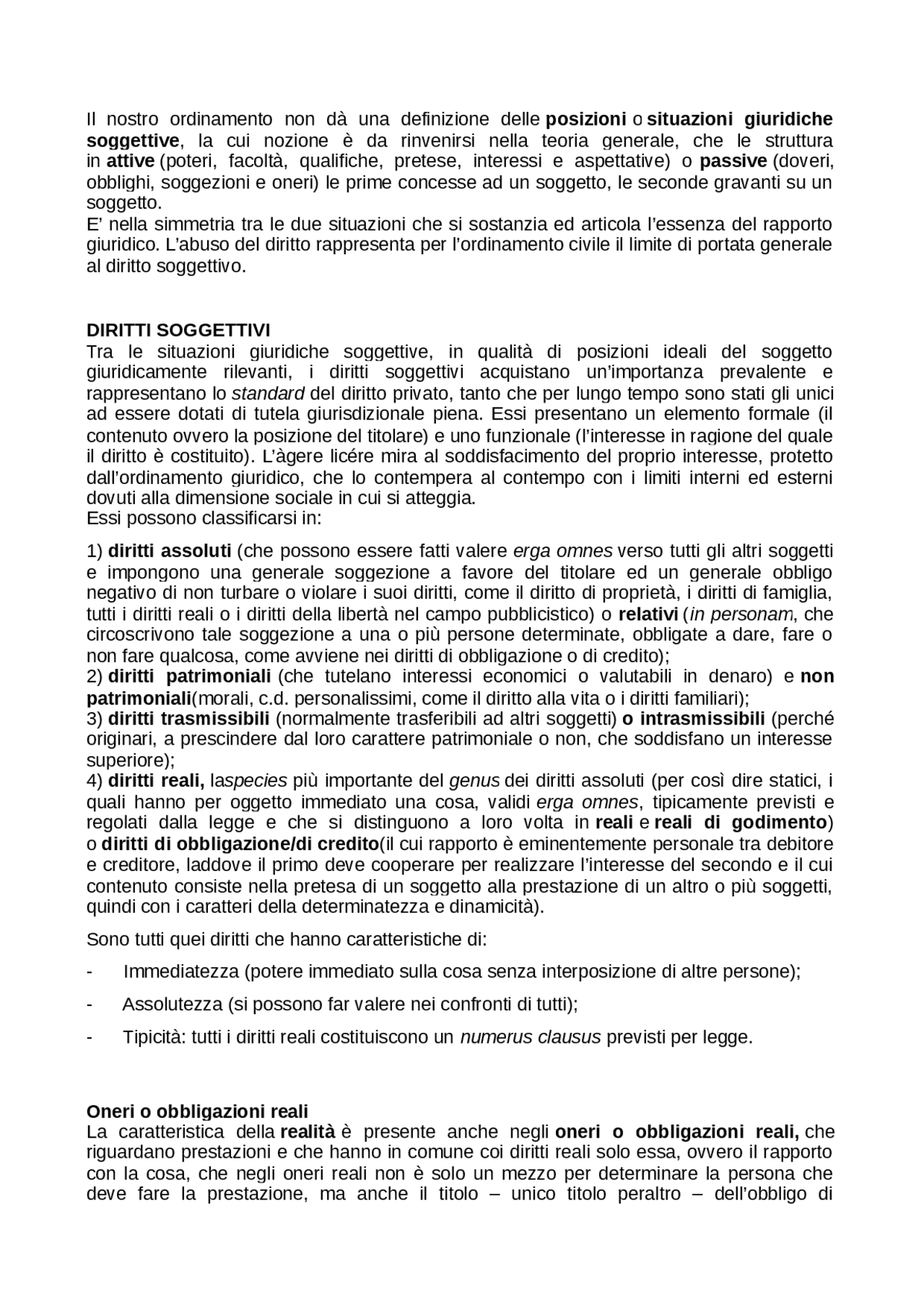 Situazioni Soggettive Attive Docsity
