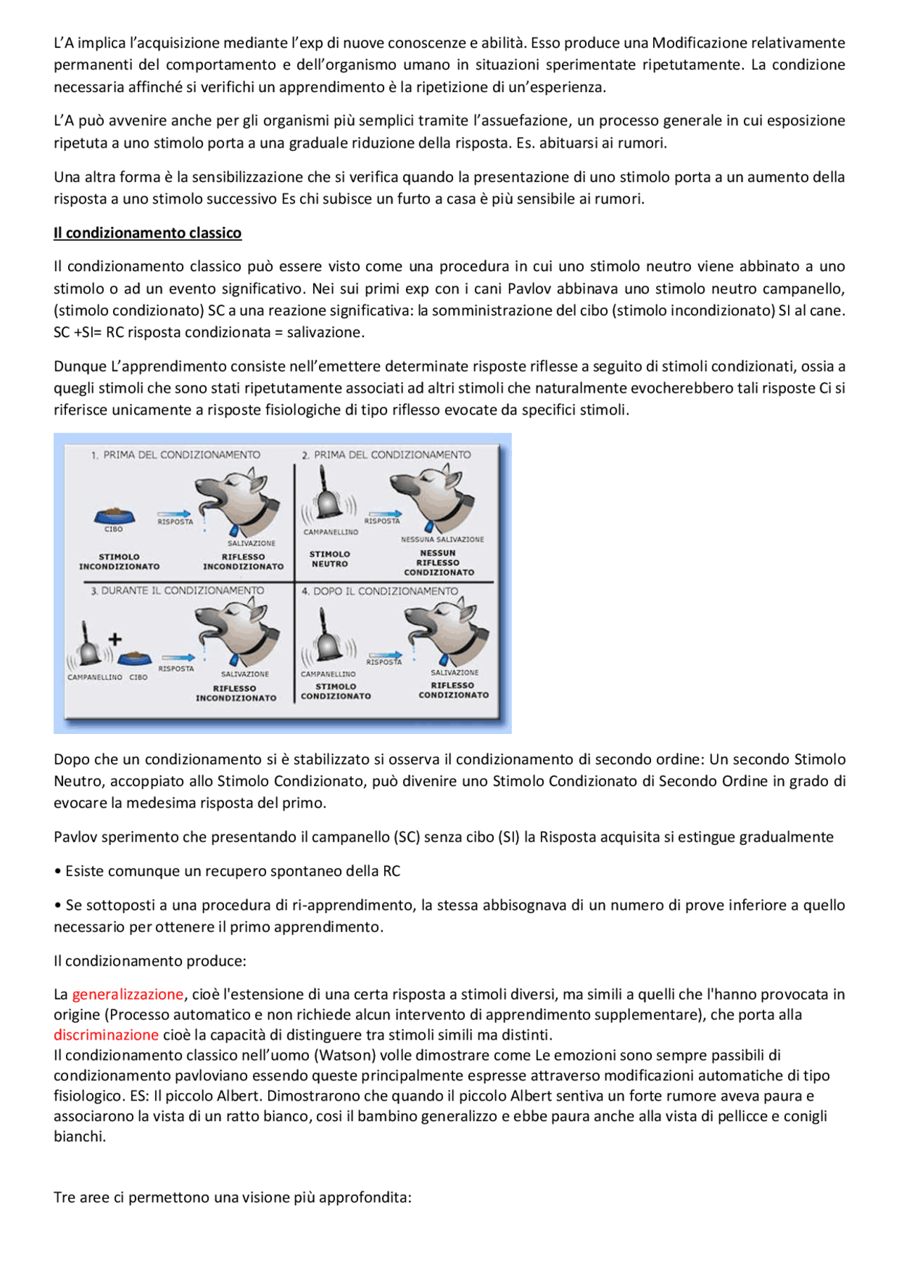Apprendimento Condizionamento Classico Docsity