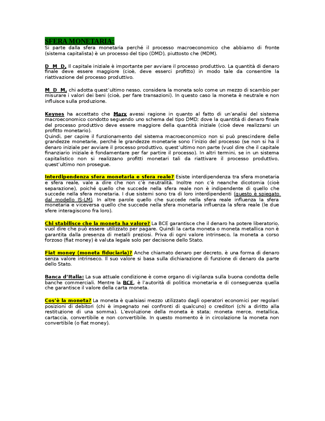Analisi Aggregata Schema Macroeconomia Schemi E Mappe Concettuali