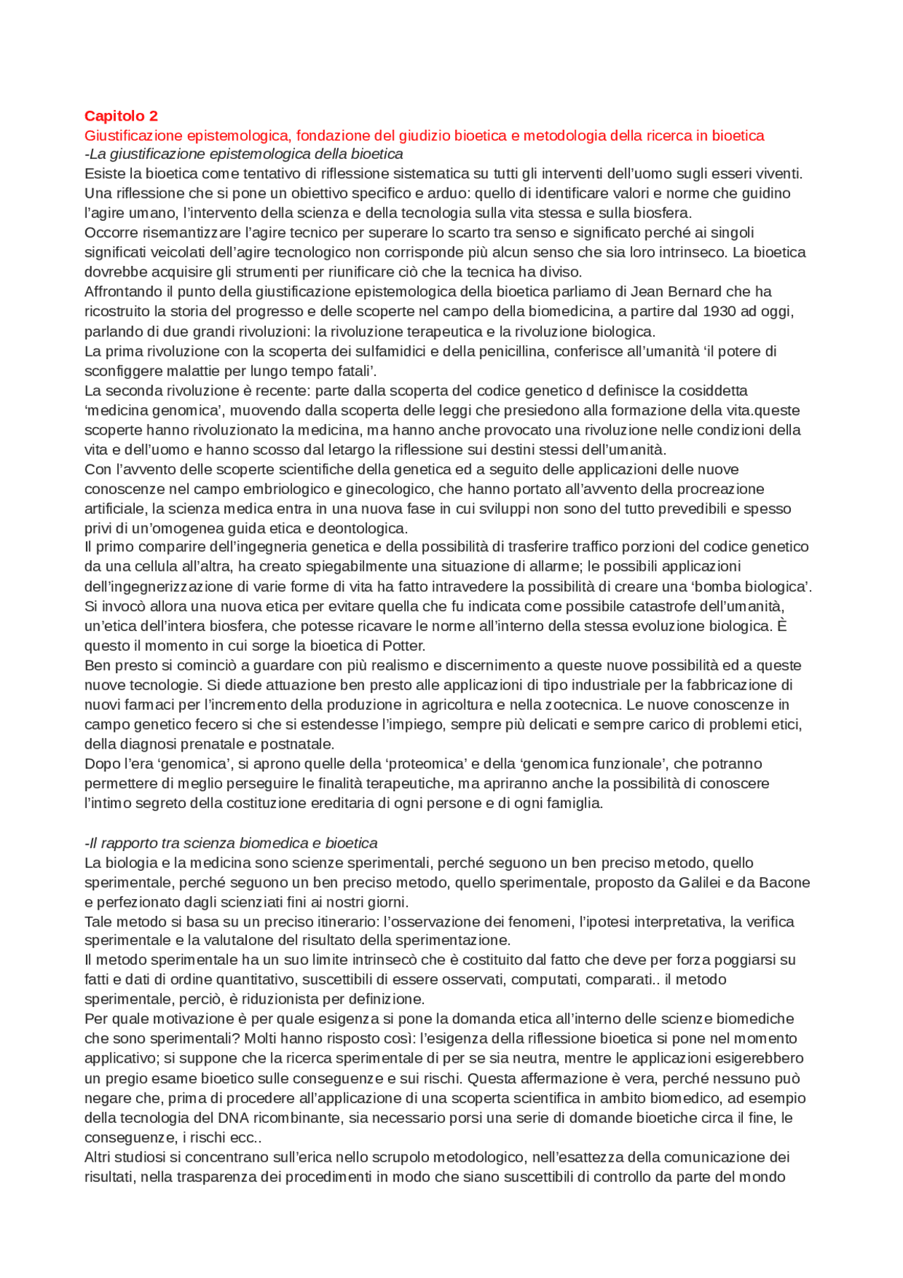 Manuale Di Bioetica Docsity