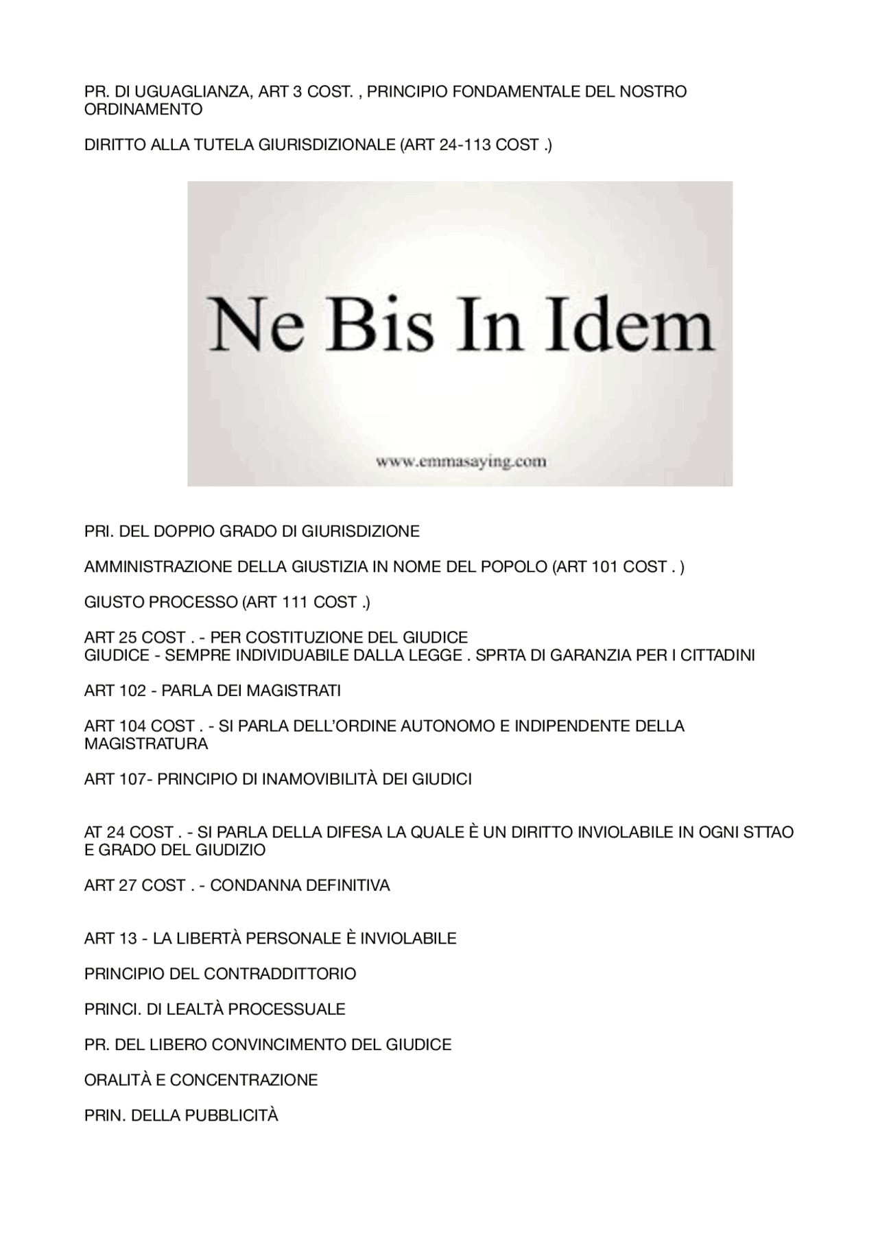 Principi Del Processo Penale Docsity