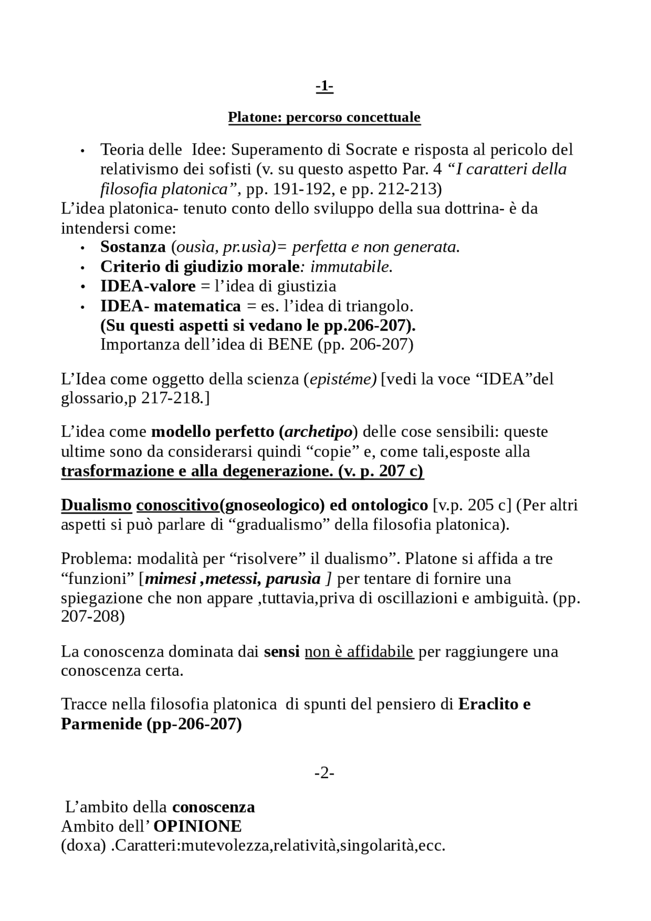 Platone La Sua Dottrina Docsity