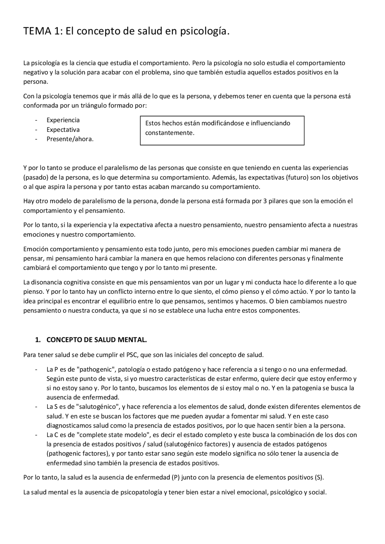 T1 De Desarrollo Humano Apuntes De Desarrollo Humano Docsity