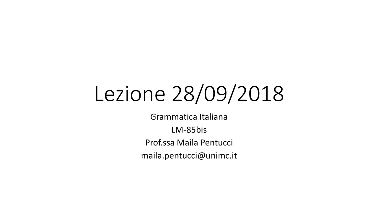 La Grammatica Valenziale Docsity