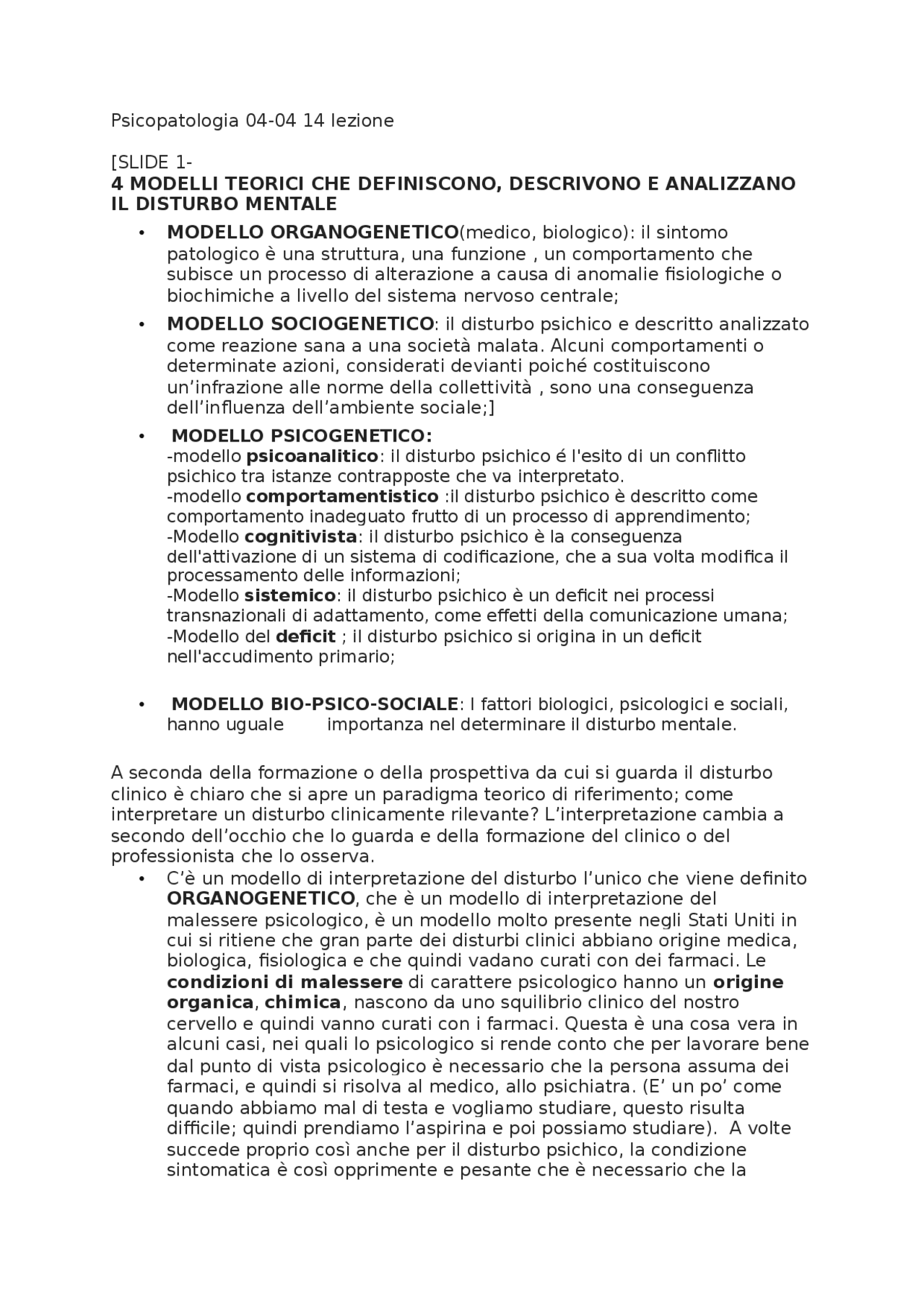 Appunti Letteratura E Psicopatologia Docsity