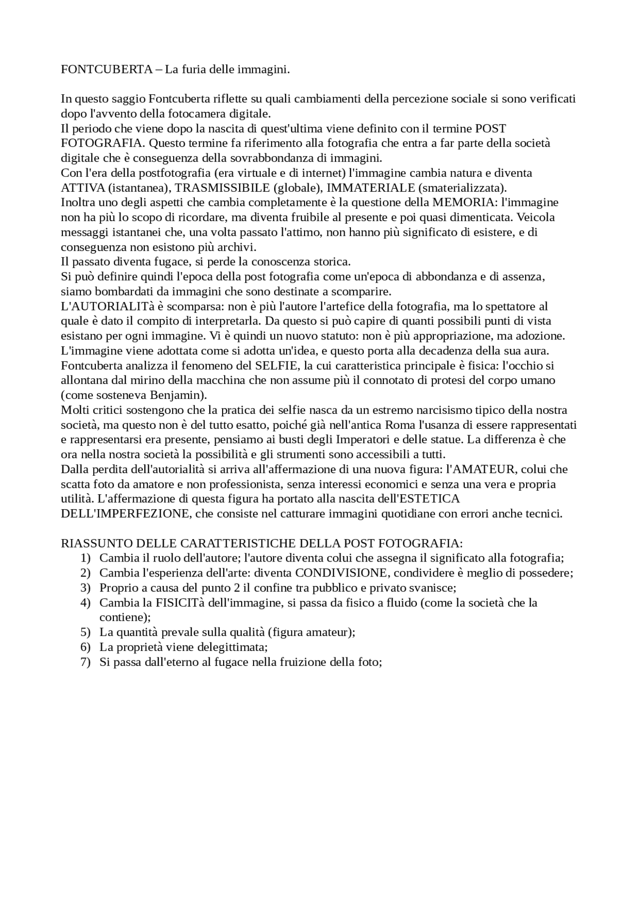 Fontcuberta La Furia Delle Immagini Docsity