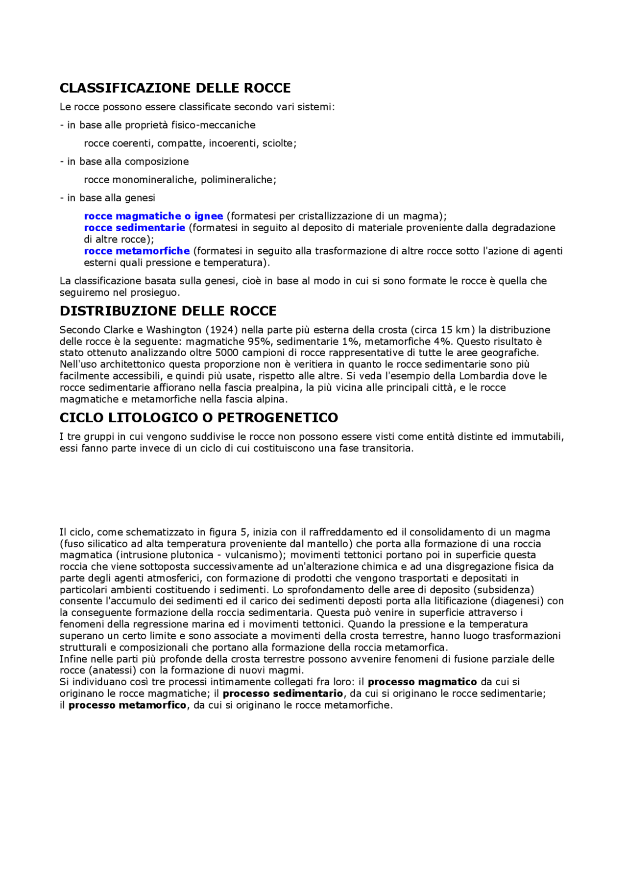Classificazione Delle Rocce Docsity