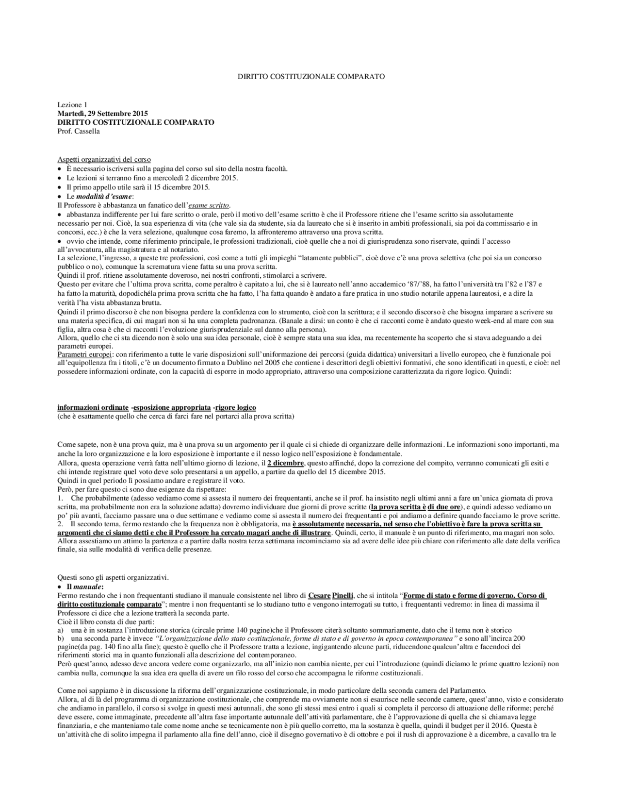 Appunti Diritto Costituzionale Comparato Appunti Di Diritto