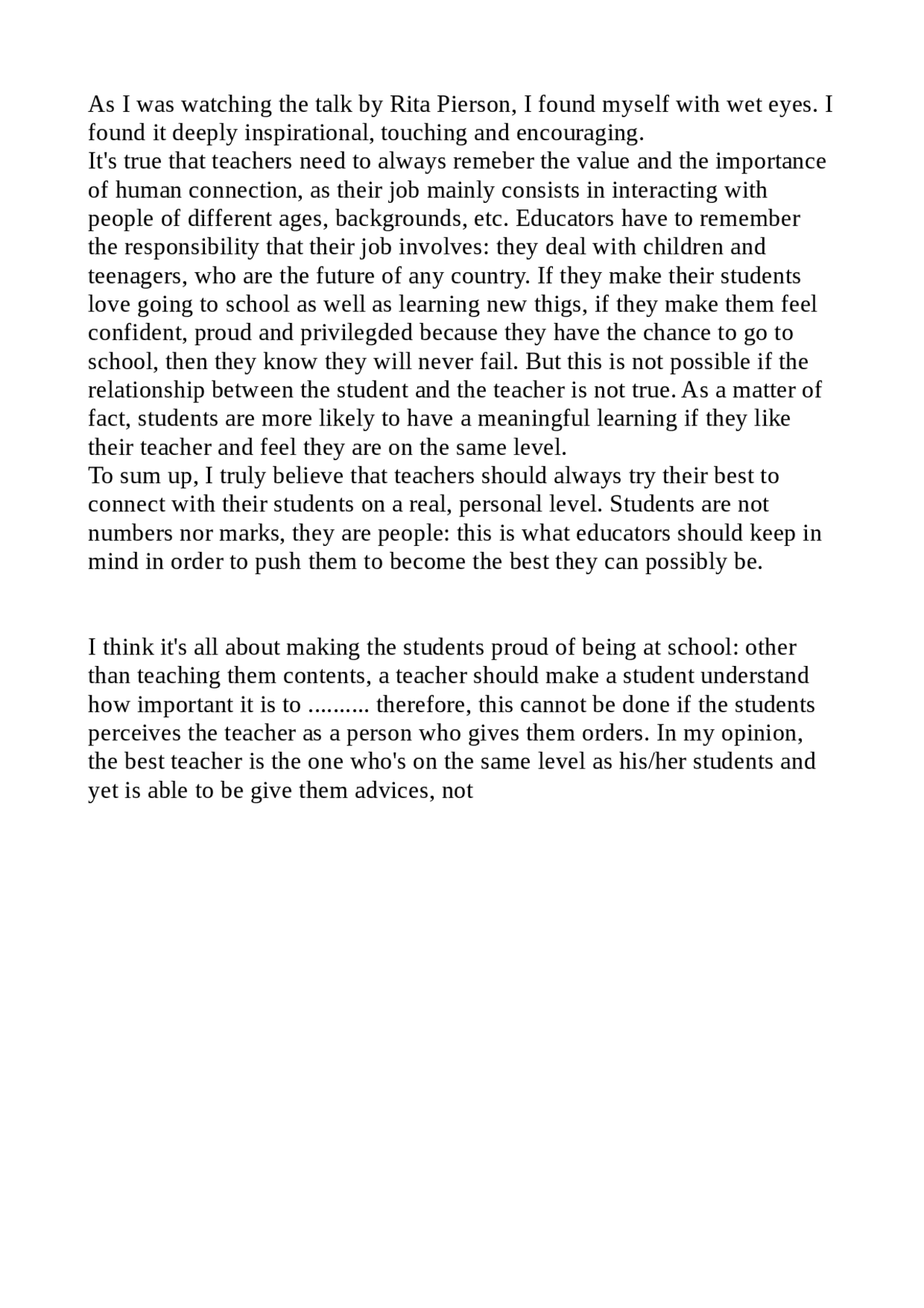 Ted Talk About Education Docsity