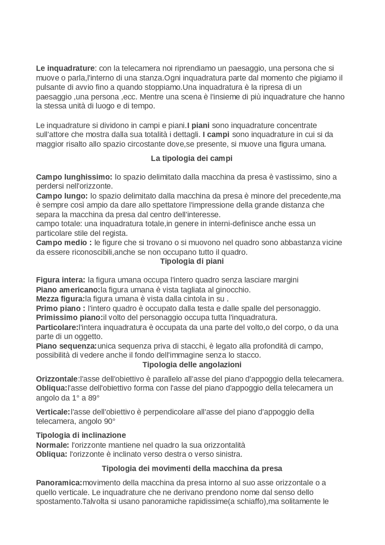 Riassunto Dispense Video Editing Docsity