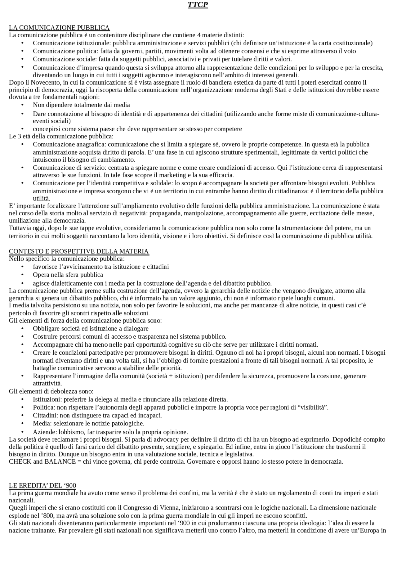 Teorie E Tecniche Di Comunicazione Pubblica Docsity