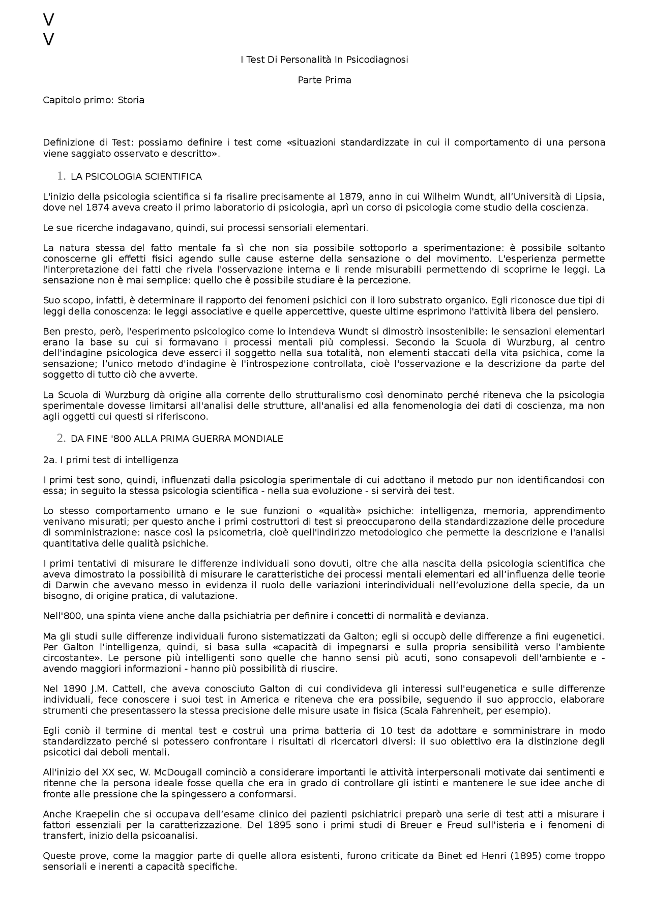I Test Di Personalità In Psicodiagnosi Docsity