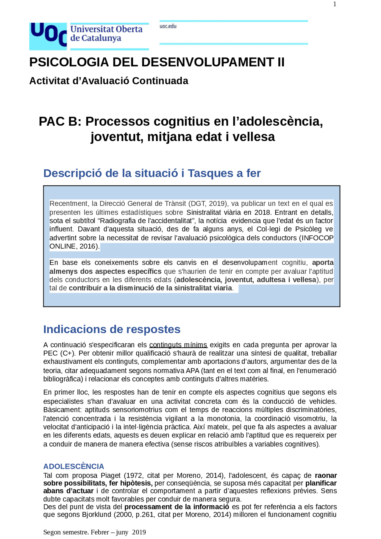Resposta Pac B Desenvolupament Ii Docsity