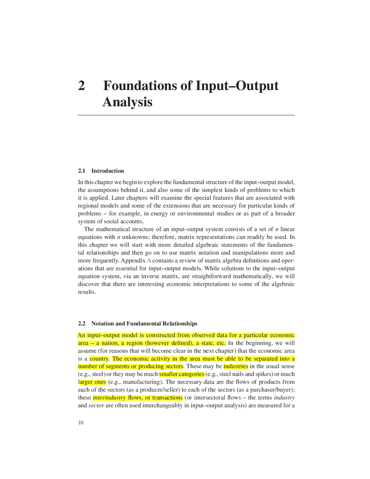 Input Output Model For Calculating Variables Docsity