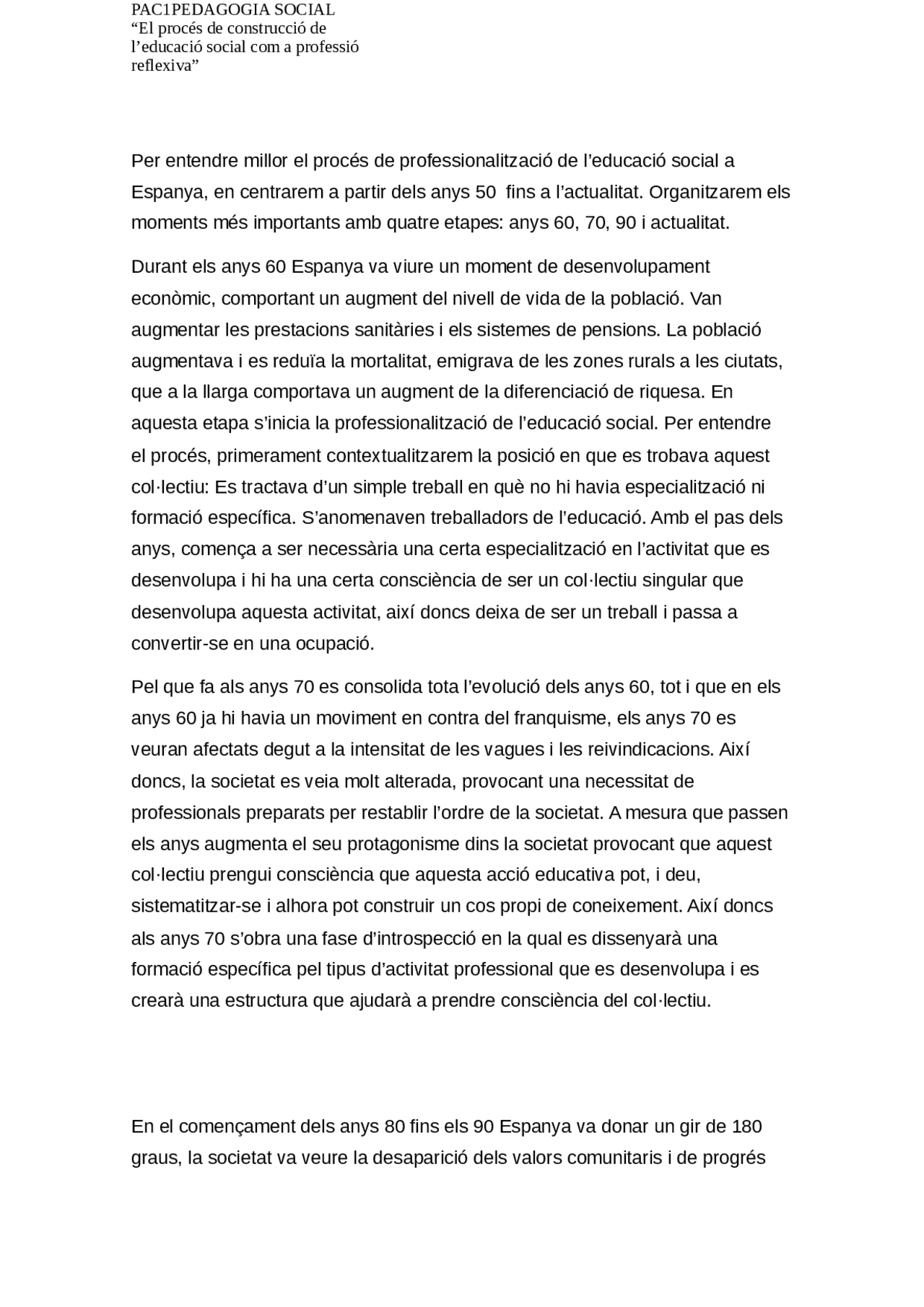 Pedagogia Social PAC1 - Docsity